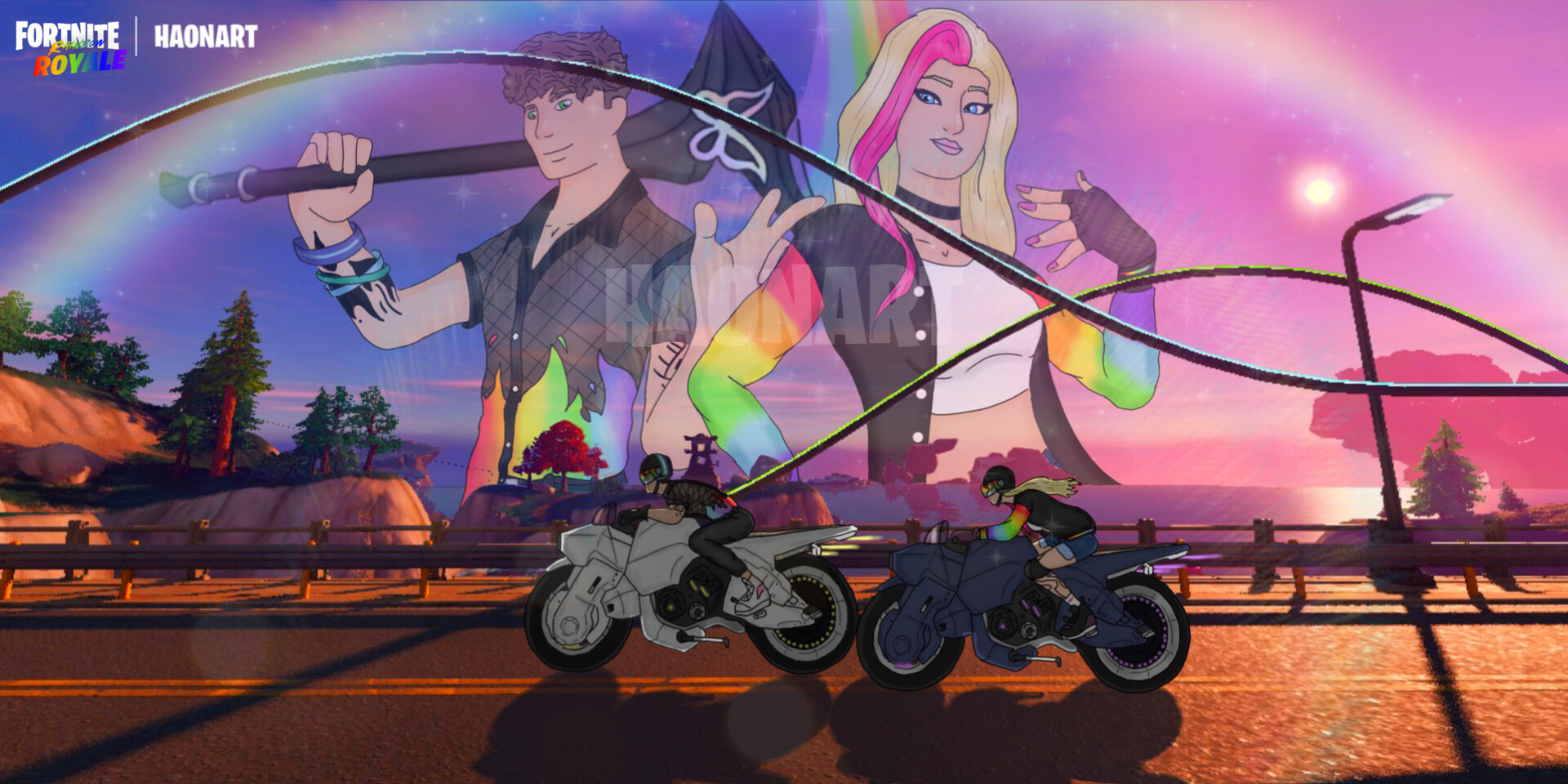 HaonArt - Fortnite Fan Art | Vibrant Ride
