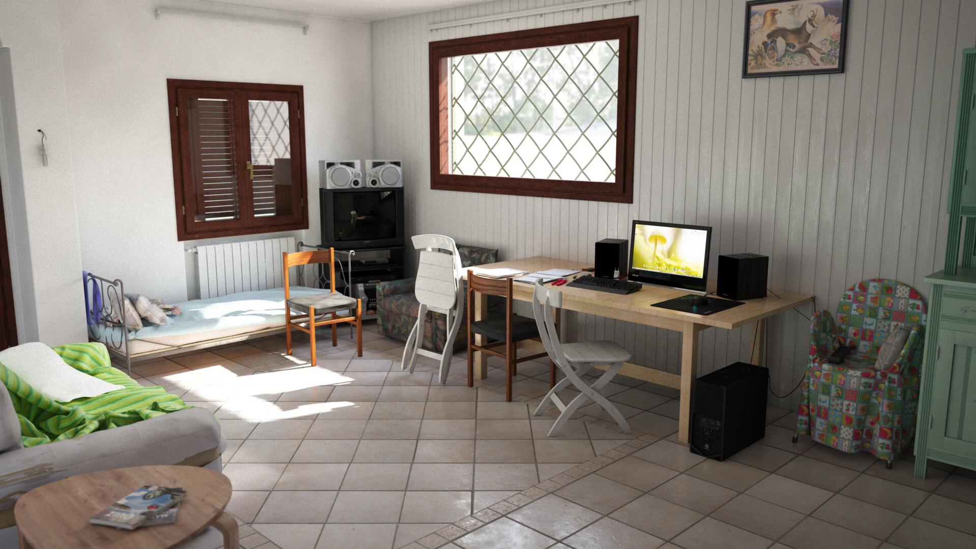 ArtStation - Old WIPs (2017) of a Basement Room