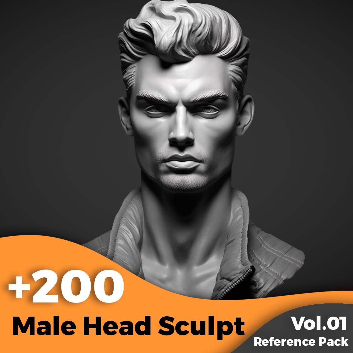 ArtStation - +200 Male Head Sculpt (4k)