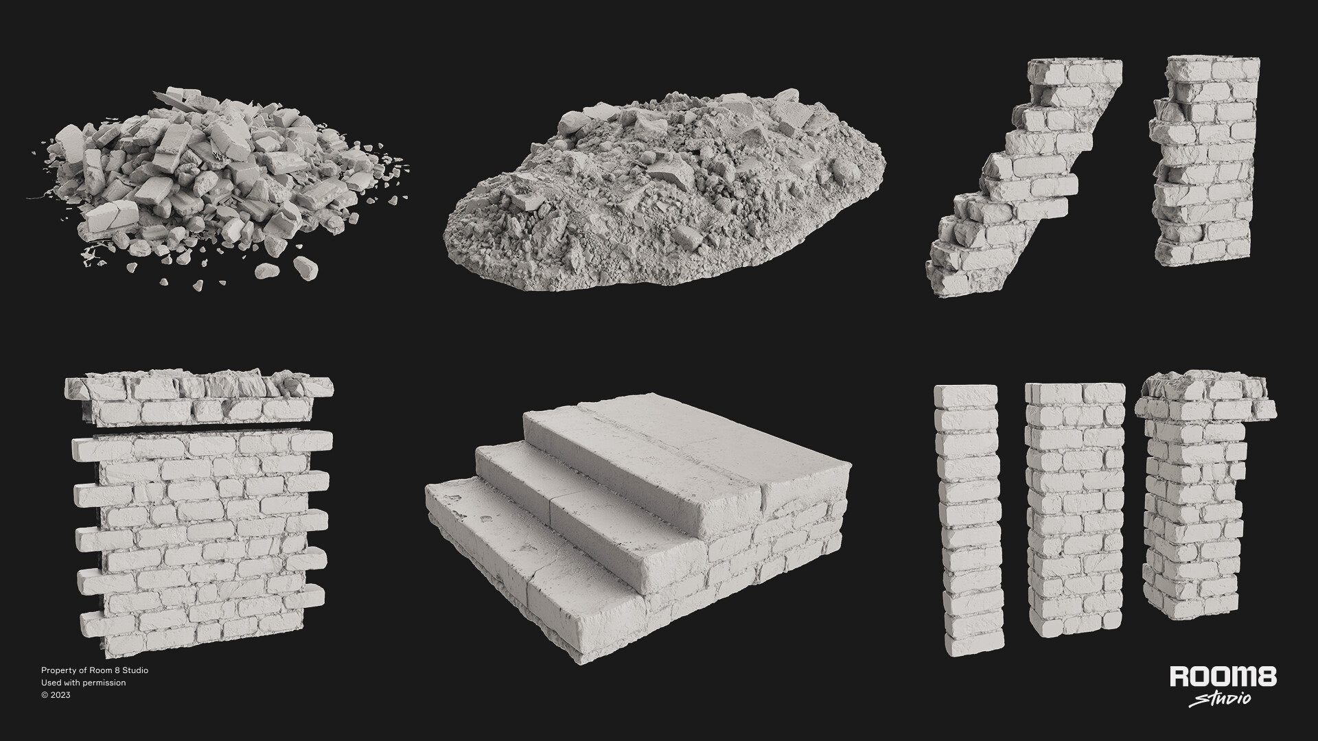 Room 8 Studio - Portfolio - Destroyed Building Kit