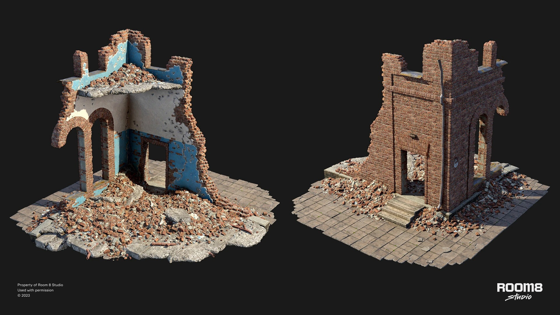 Room 8 Studio - Portfolio - Destroyed Building Kit