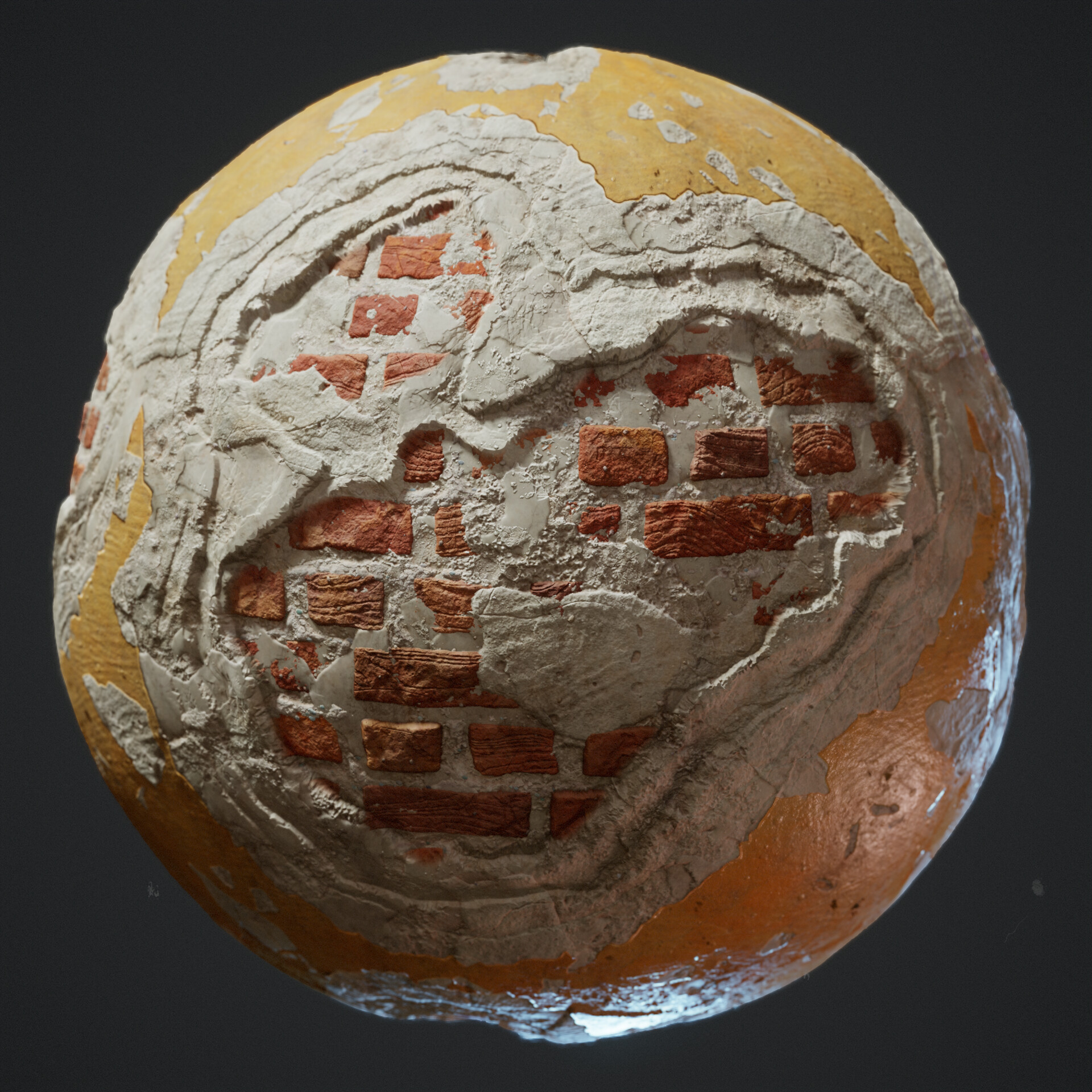ArtStation - Plaster and Brick Material