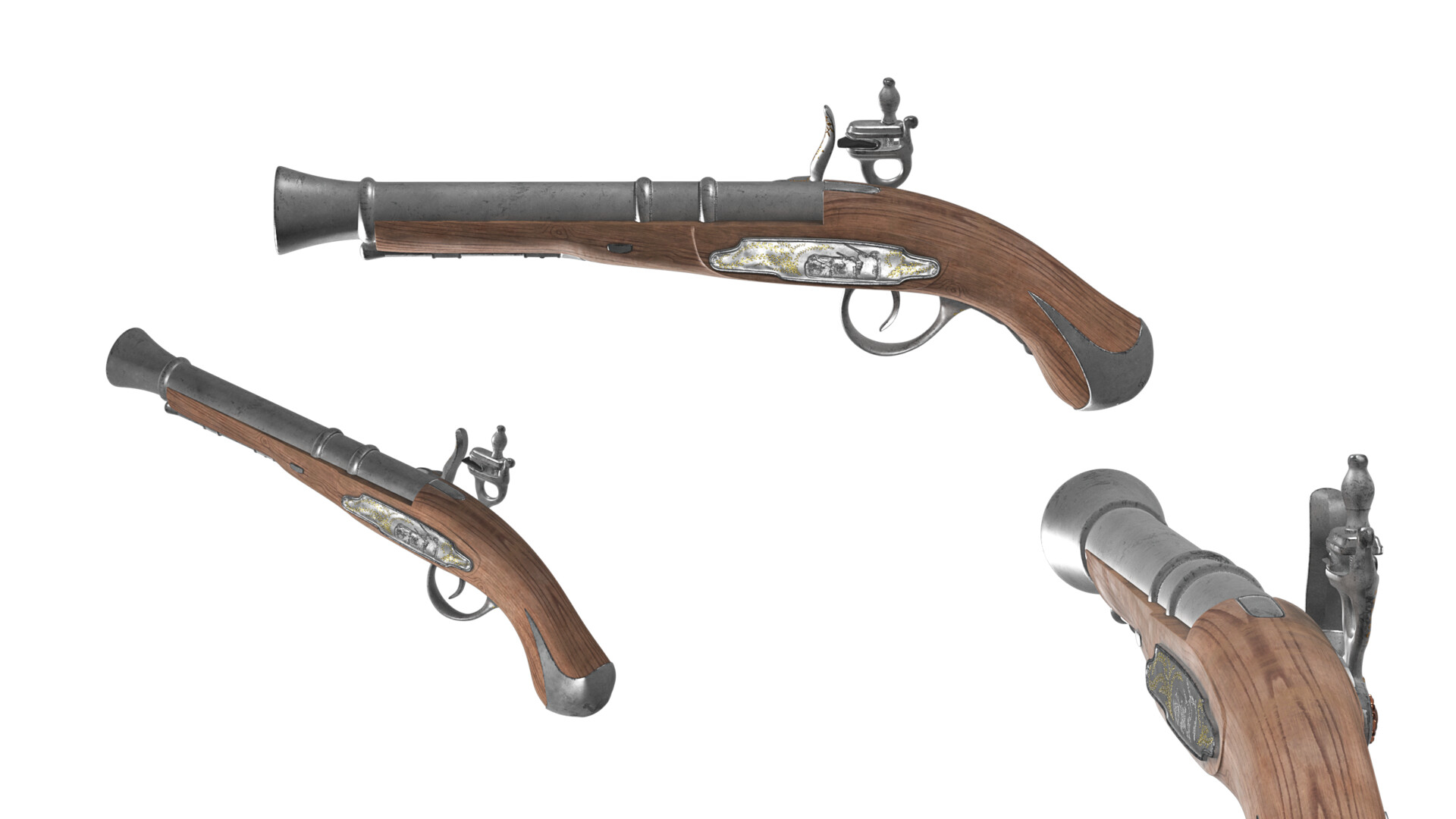 ArtStation - Pistol Modeling&Textuiring