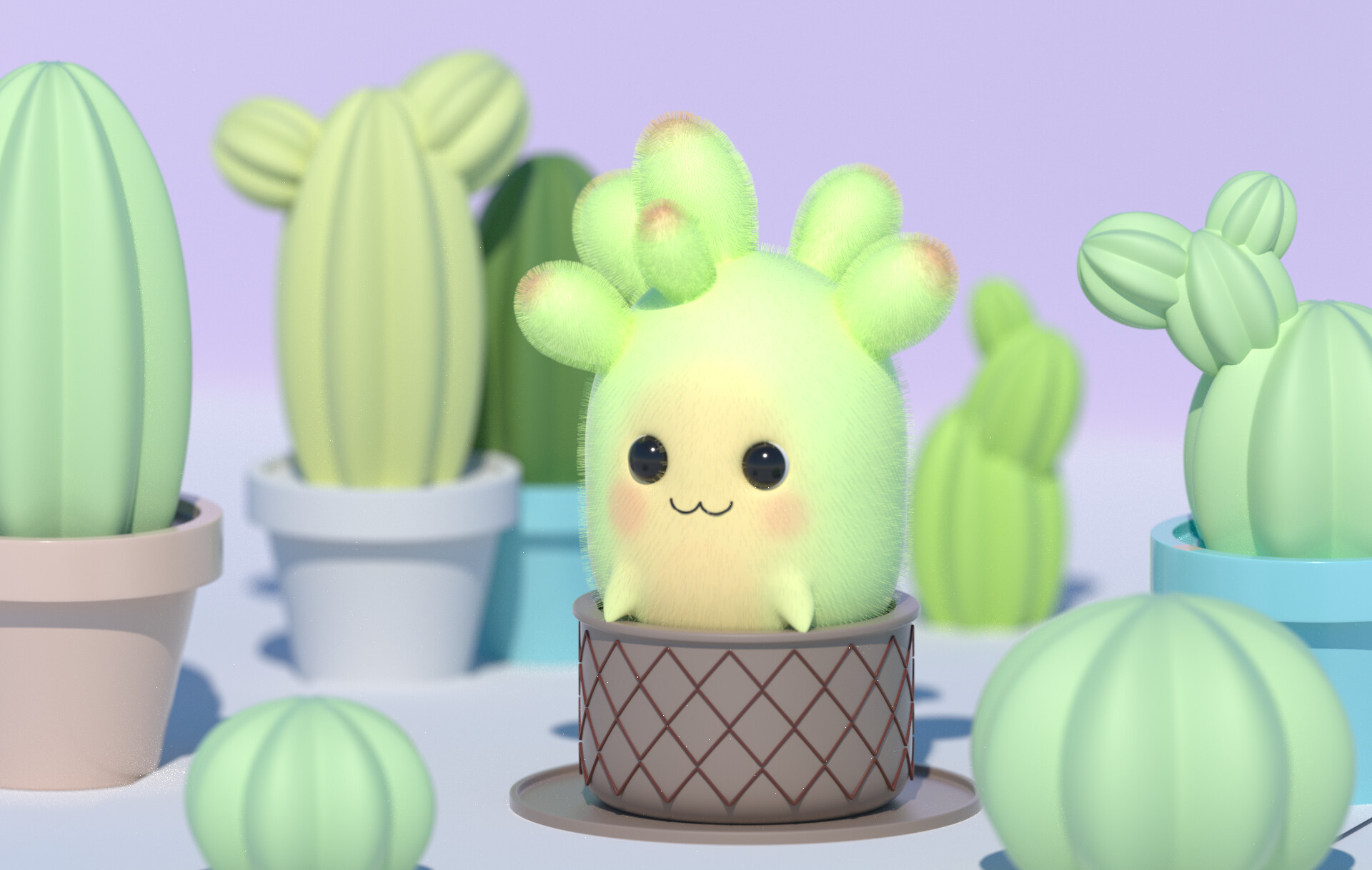 ArtStation - Cartoon Cactus