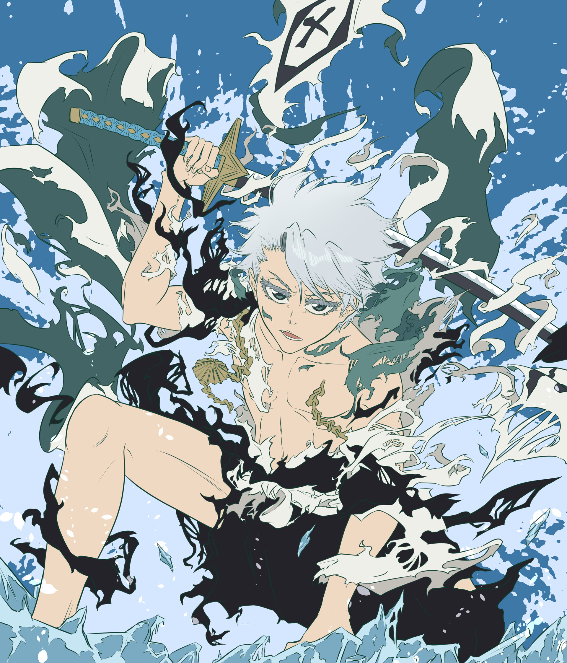 ArtStation - Hitsugaya Toshiro rip Drip.