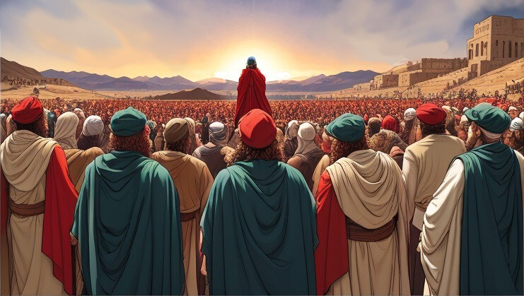 ArtStation - crowd at Jesus's speech