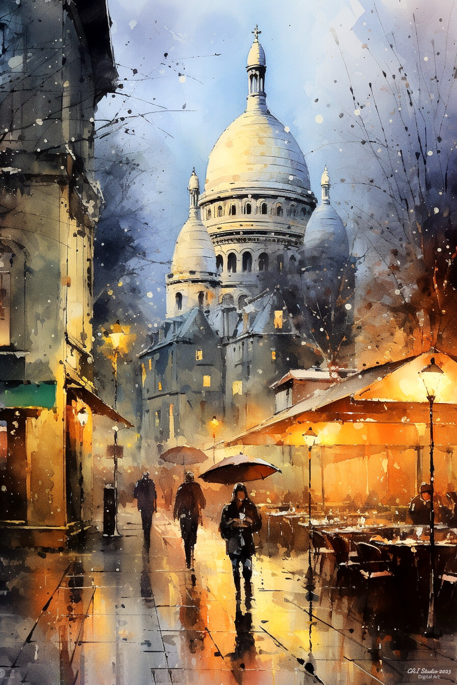 ArtStation - Evening light in Paris