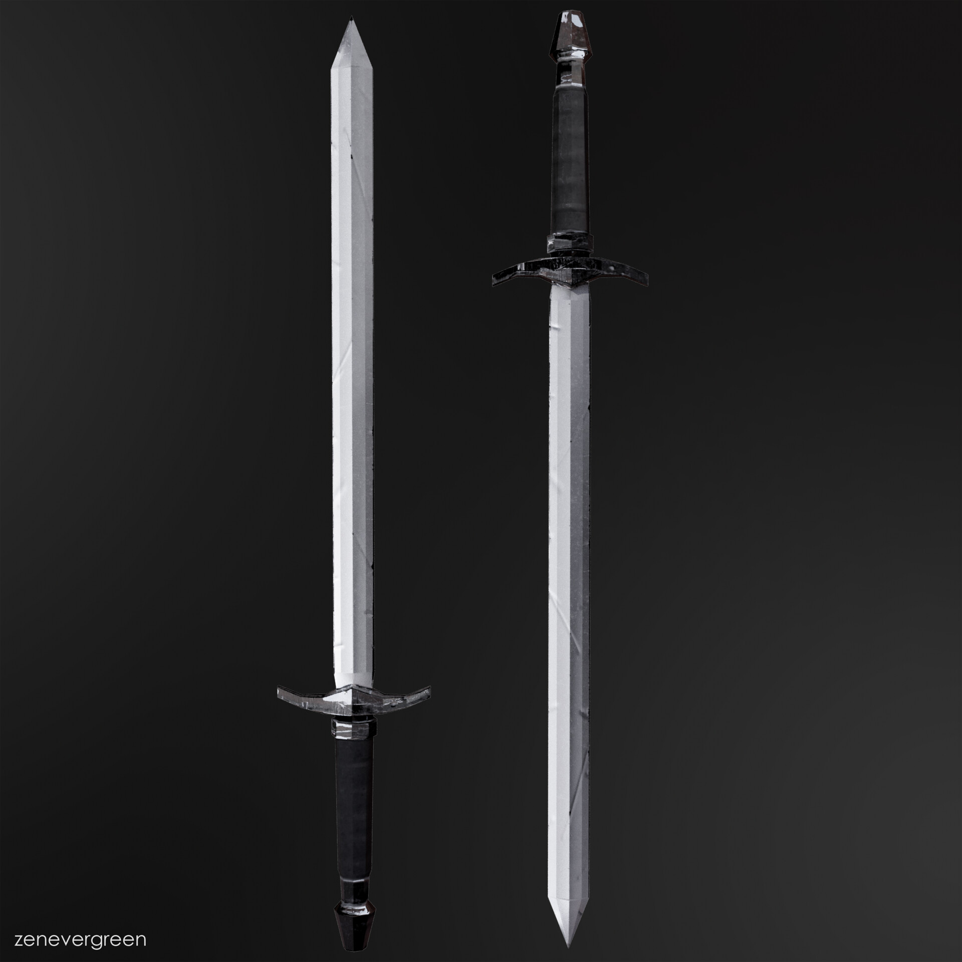 ArtStation - Low Resolution Sword