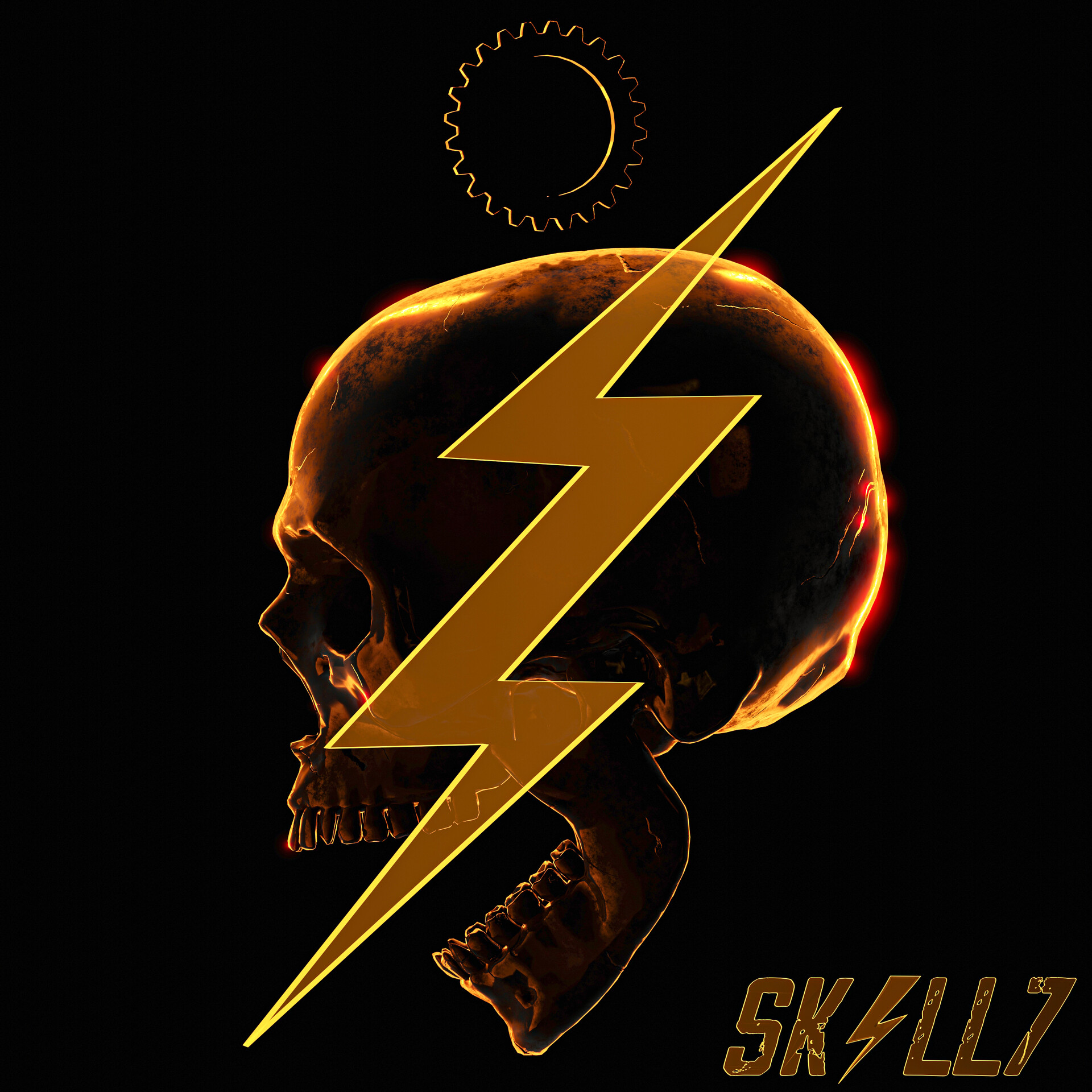 ArtStation - SK⚡LL7 fixed gear crew logo