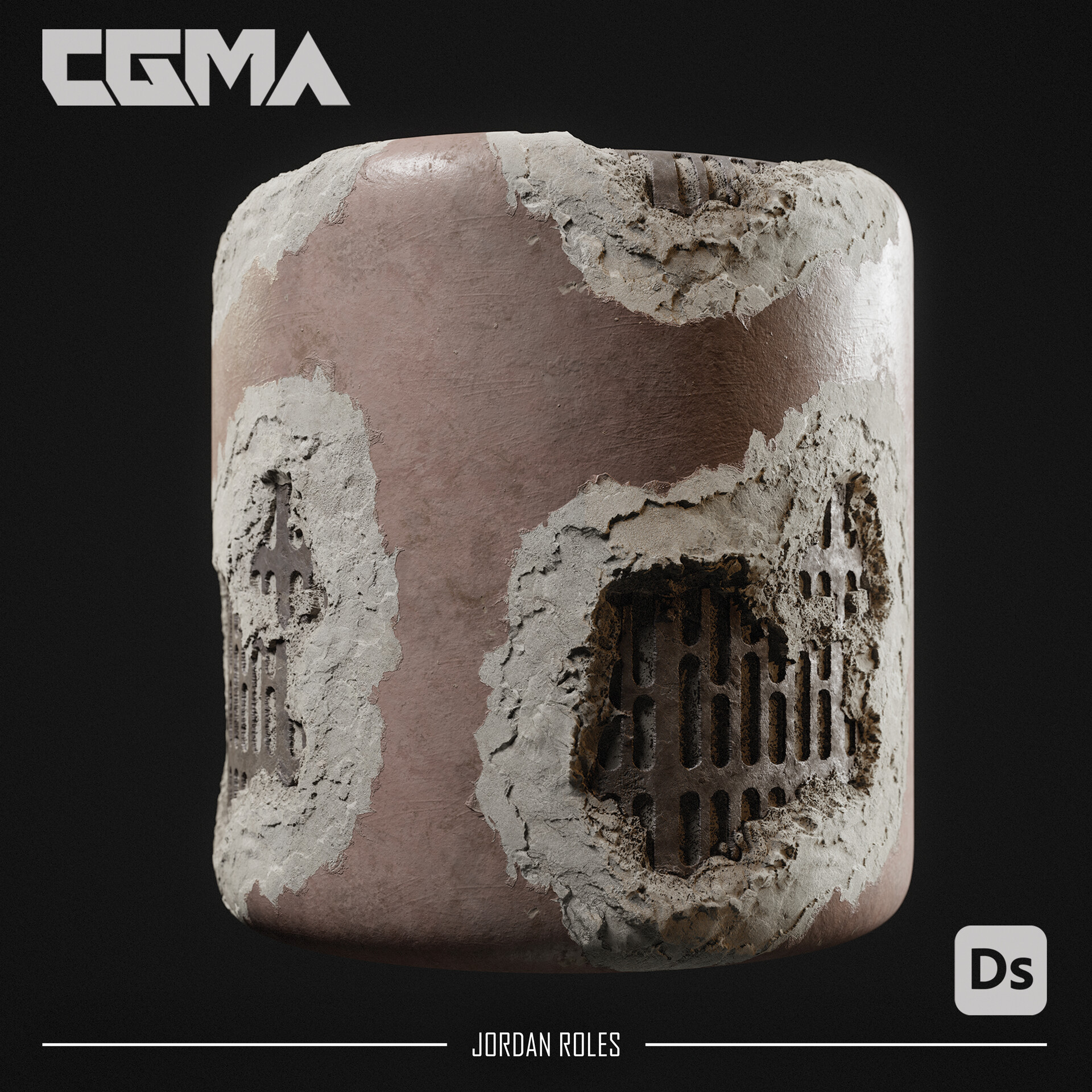 Jordan Roles Portfolio - Sci-Fi Wall Material Blend - CGMA "Advanced Substance for Environment Art"