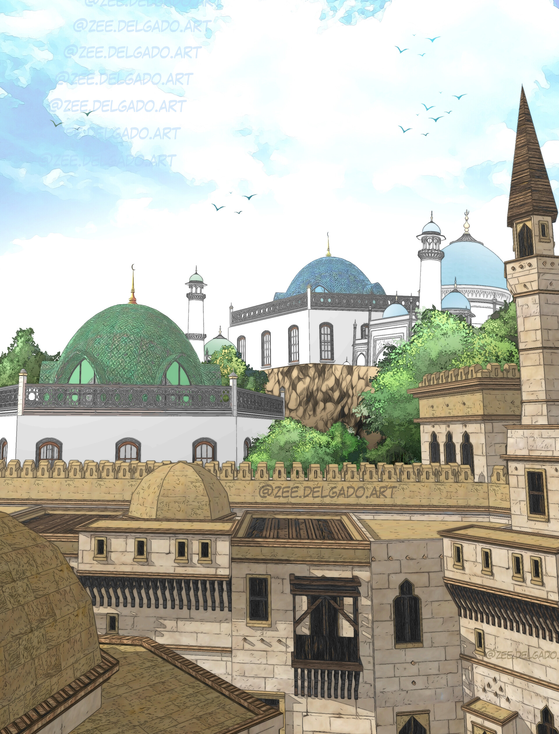 ArtStation - Webtoon Background, Old City