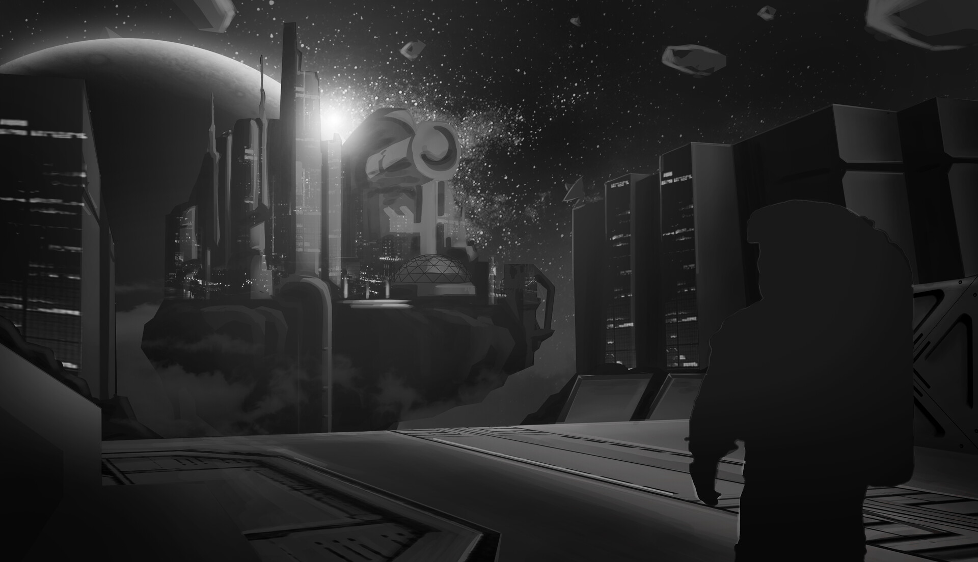 Michael Monroe - Moon Base Rough Concepts