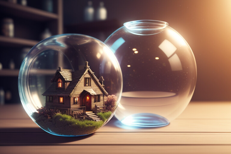 ArtStation - house in a glass sphere