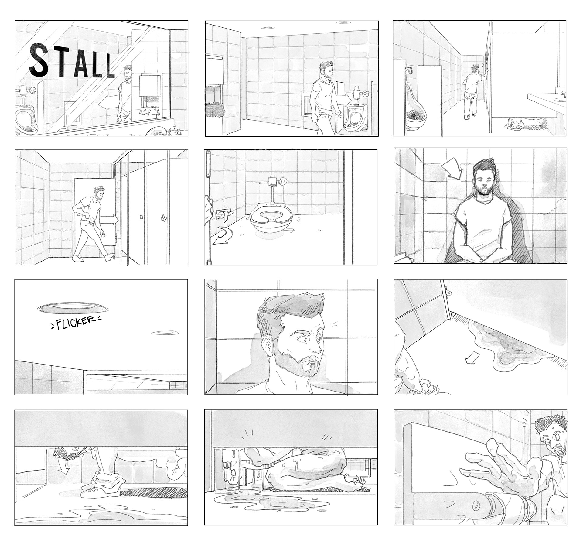ArtStation - Storyboards - STALL Project