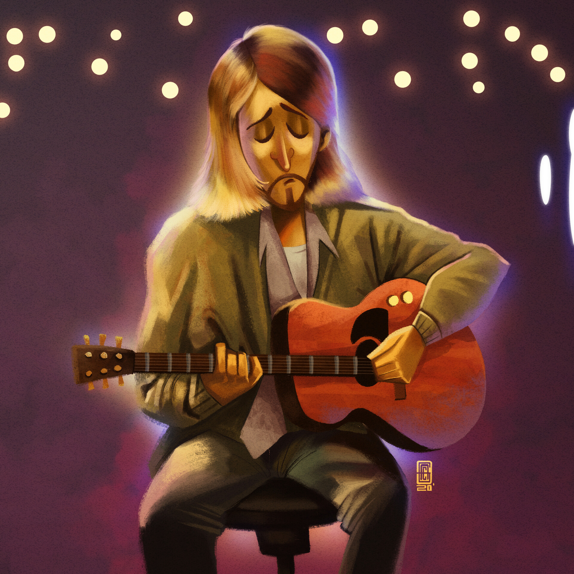 ArtStation - CARTOON KURT COBAIN