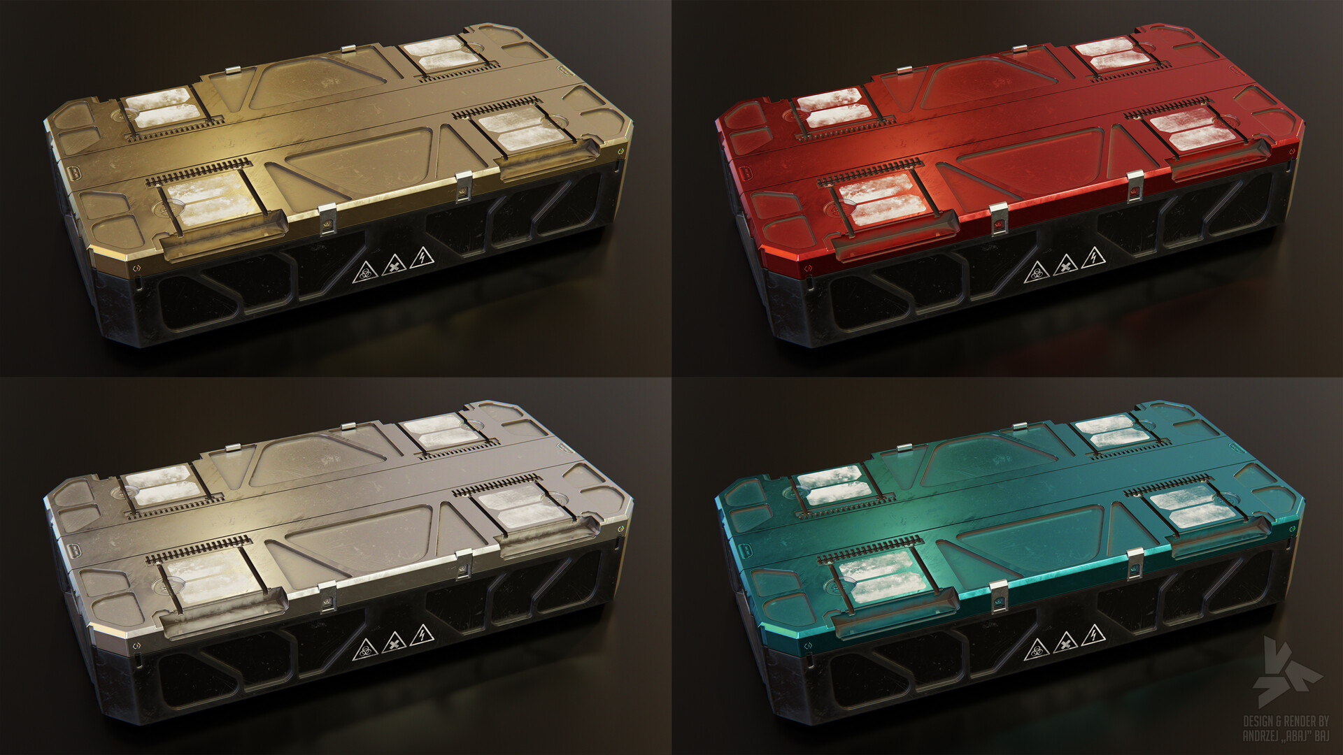 Andrzej Baj - Sci-fi crate / container model