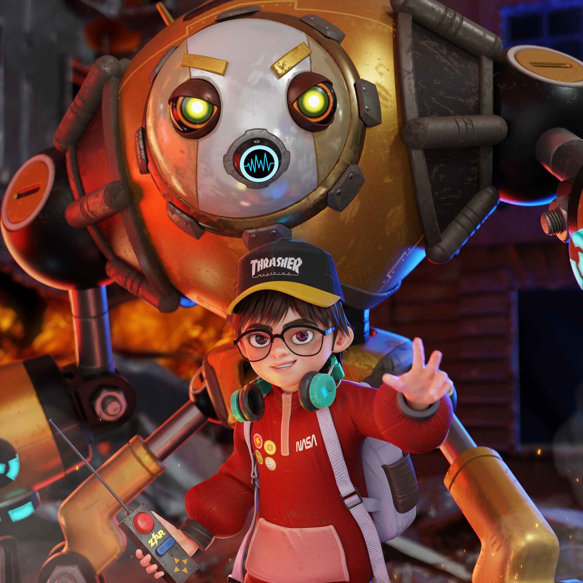 ArtStation - Boy & Robot - RESULTADO ALUMNO - LIBEL ACADEMY