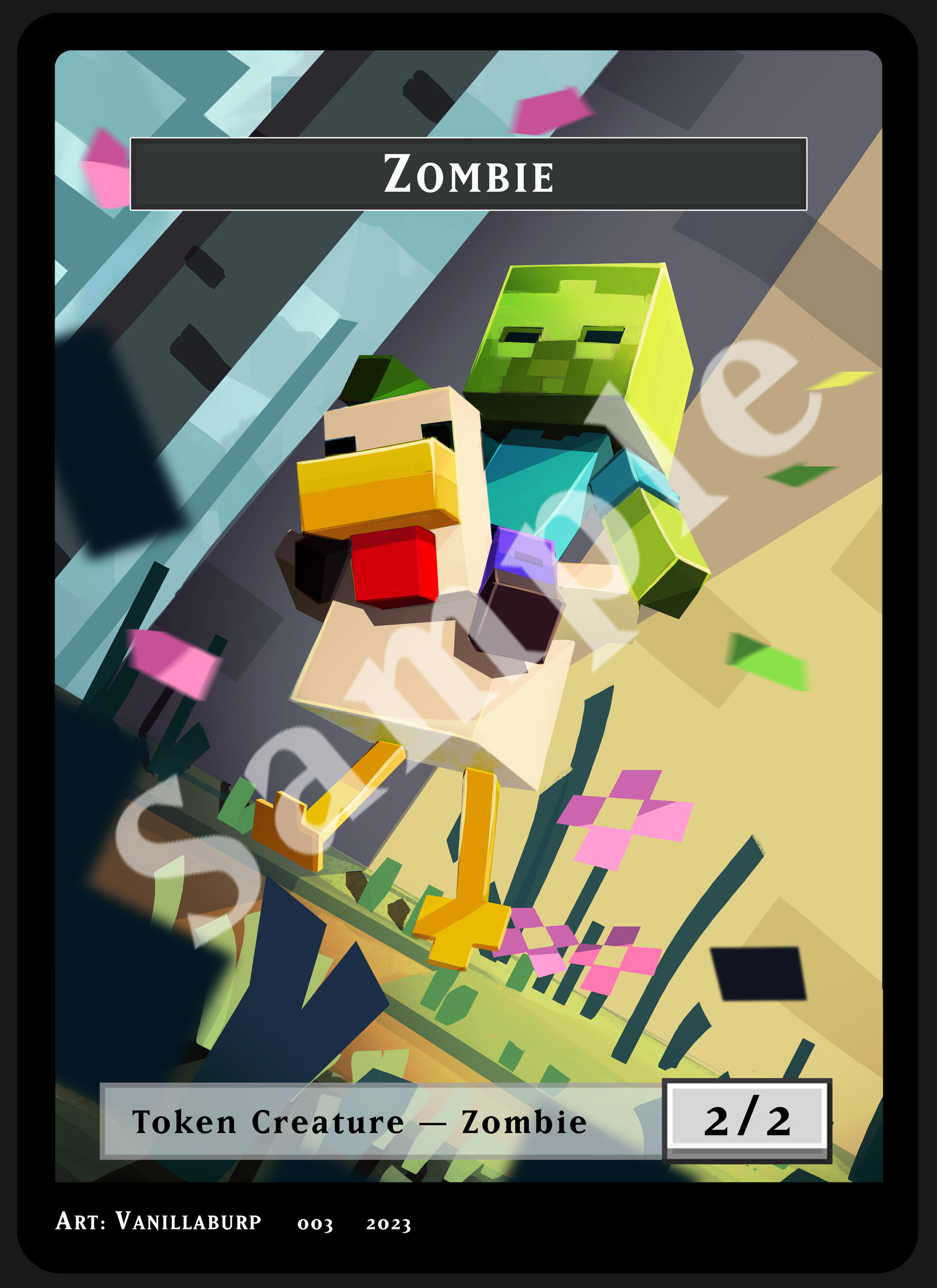 Athina Lau - Minecraft MTG Zombie Token 003