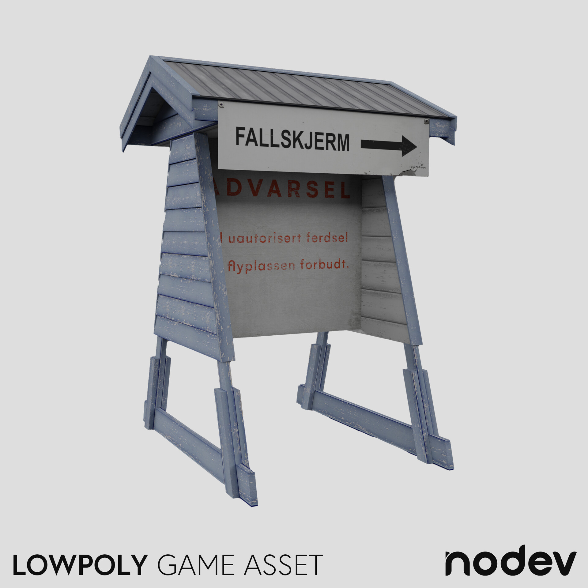 ArtStation - Lowpoly Sign - game asset
