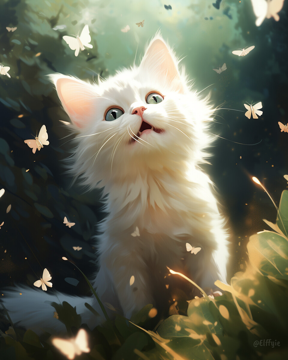 ArtStation - Cat Butterflies