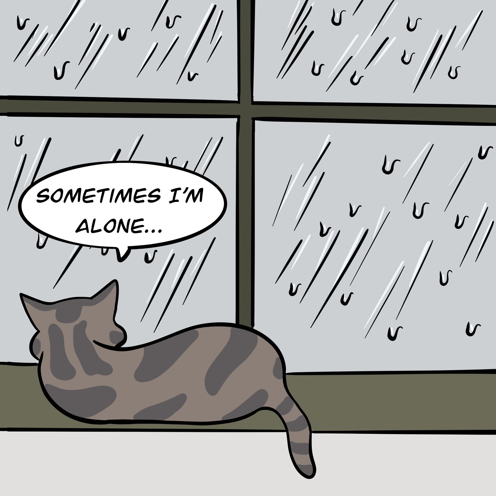 ArtStation - Who said cats don't feel lonely?