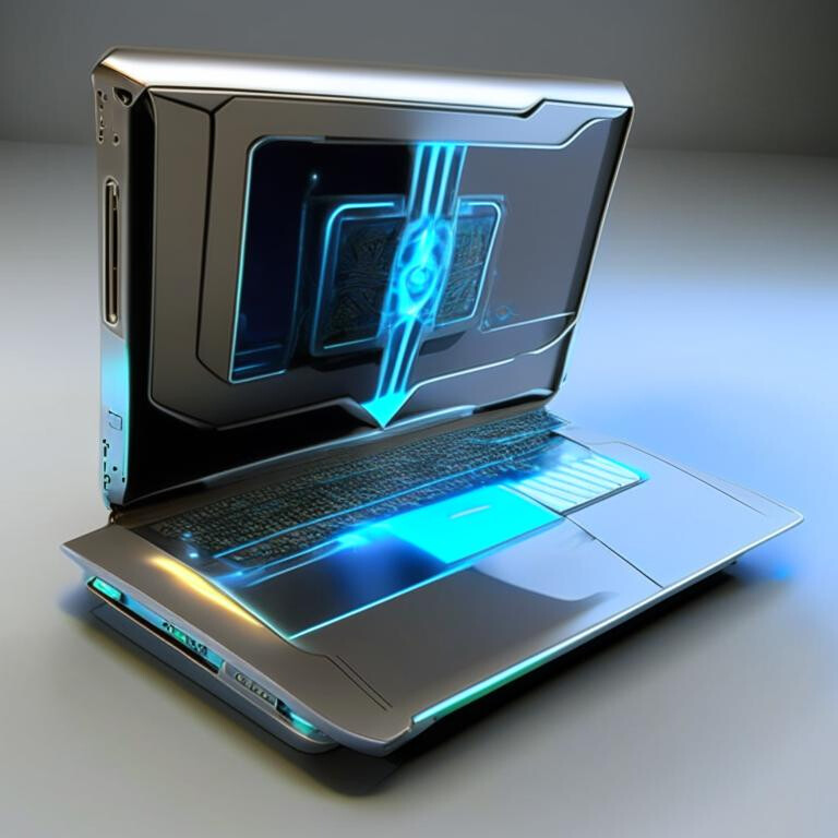 ArtStation - Futuristic laptop