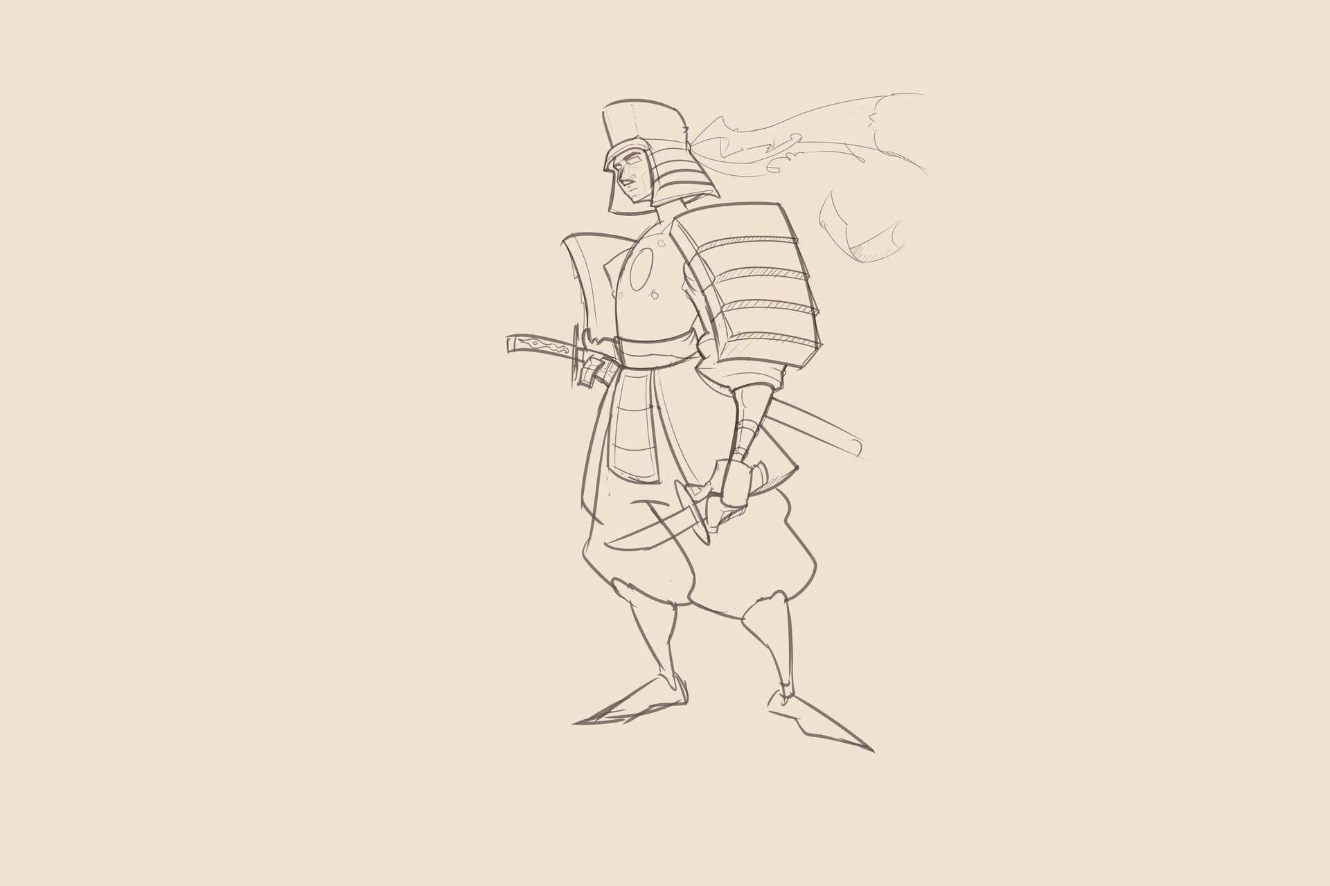 Simple Samurai Drawing