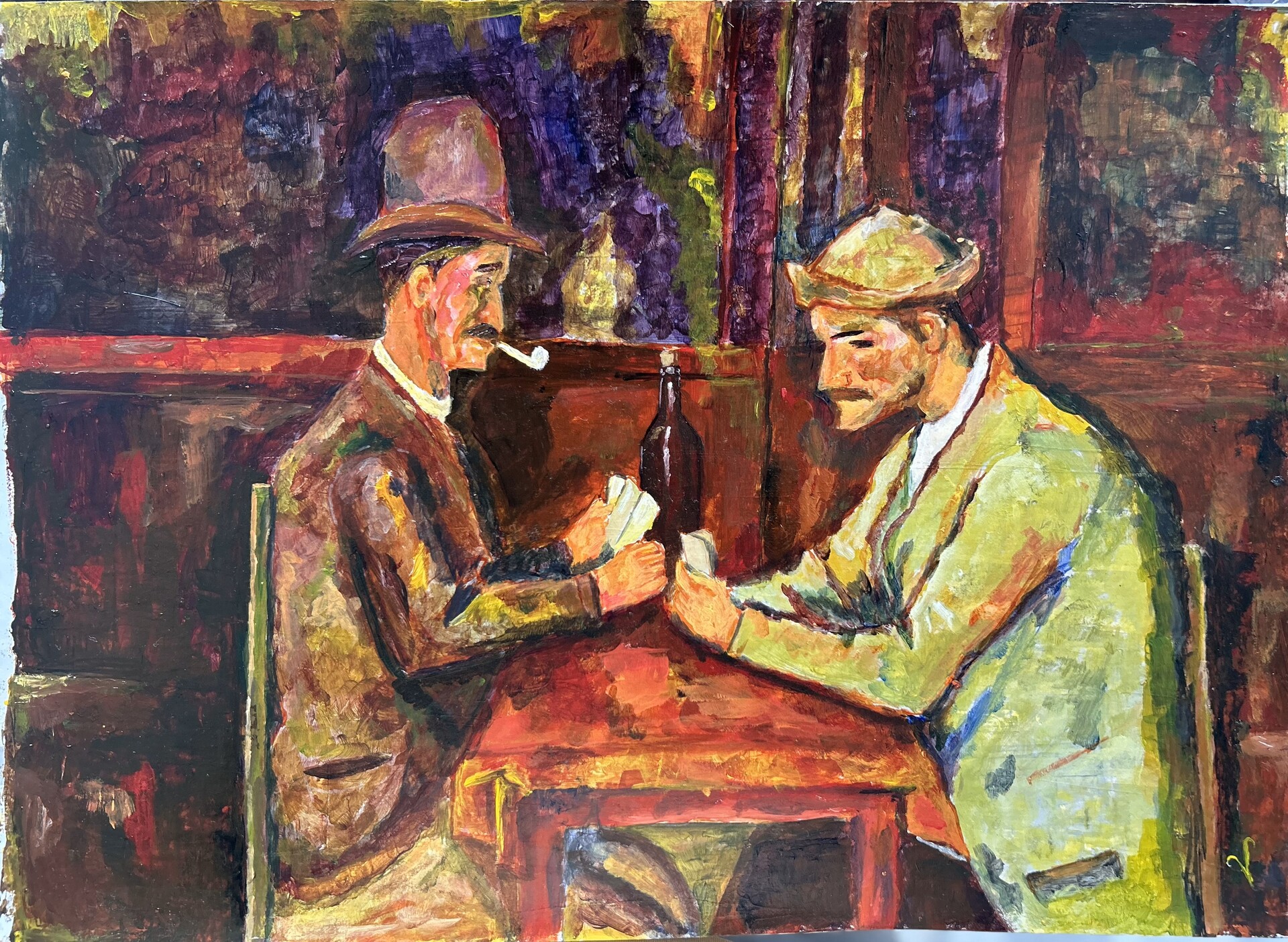 ArtStation - Acrylic Copy of Card Players