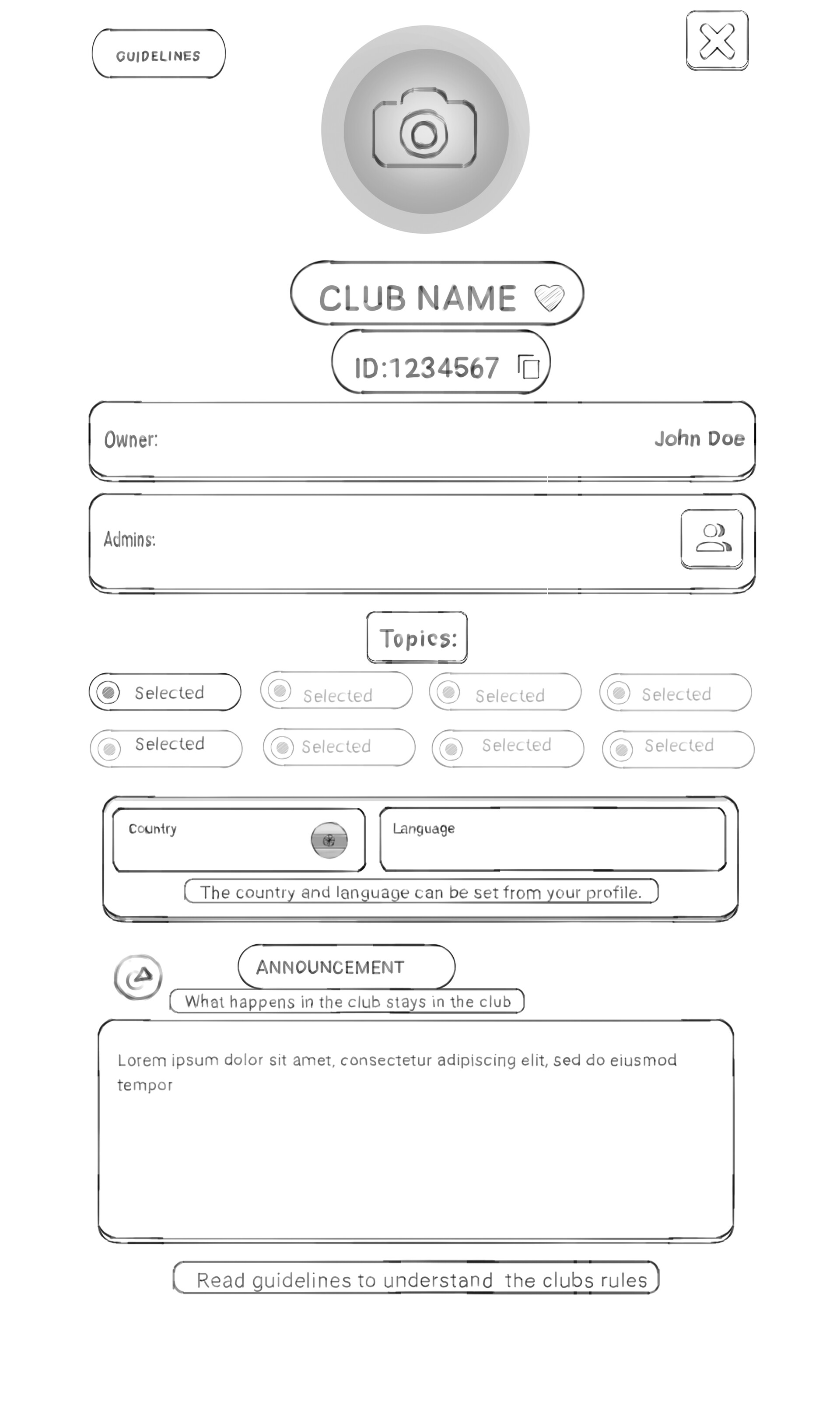sreeni art - UI Profile Screen.