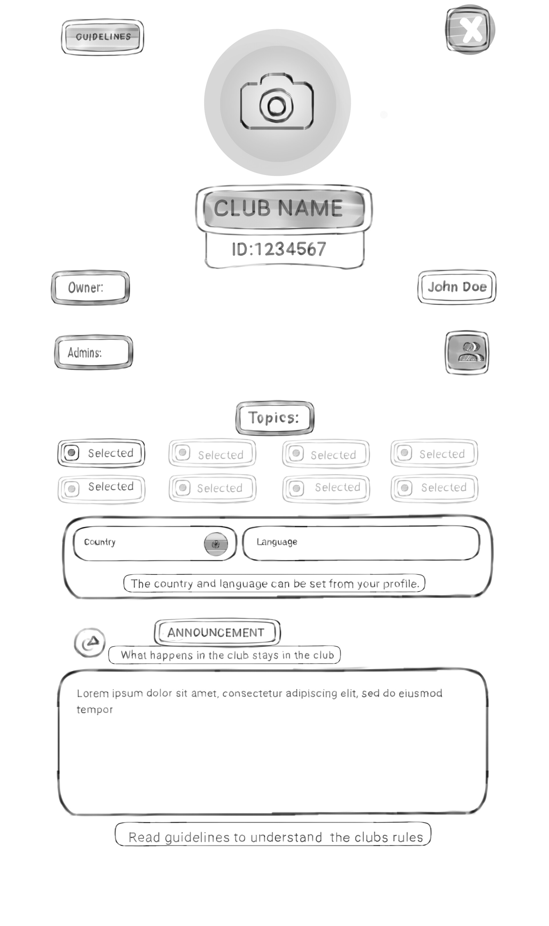 sreeni art - UI Profile Screen.