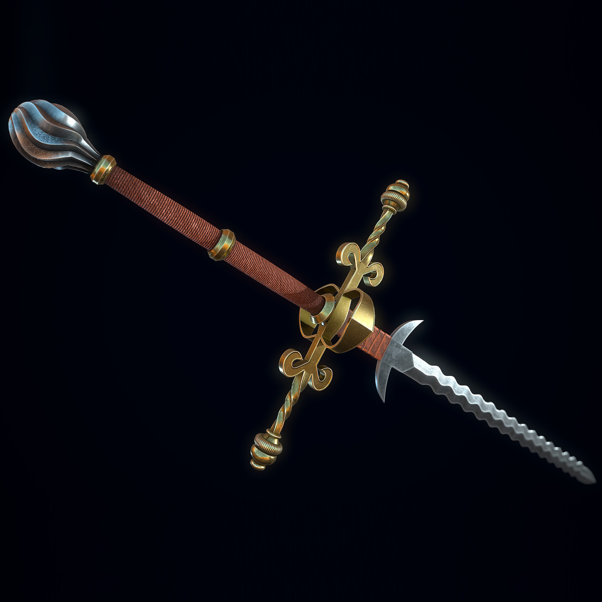 ArtStation - Two-handed Flamberge