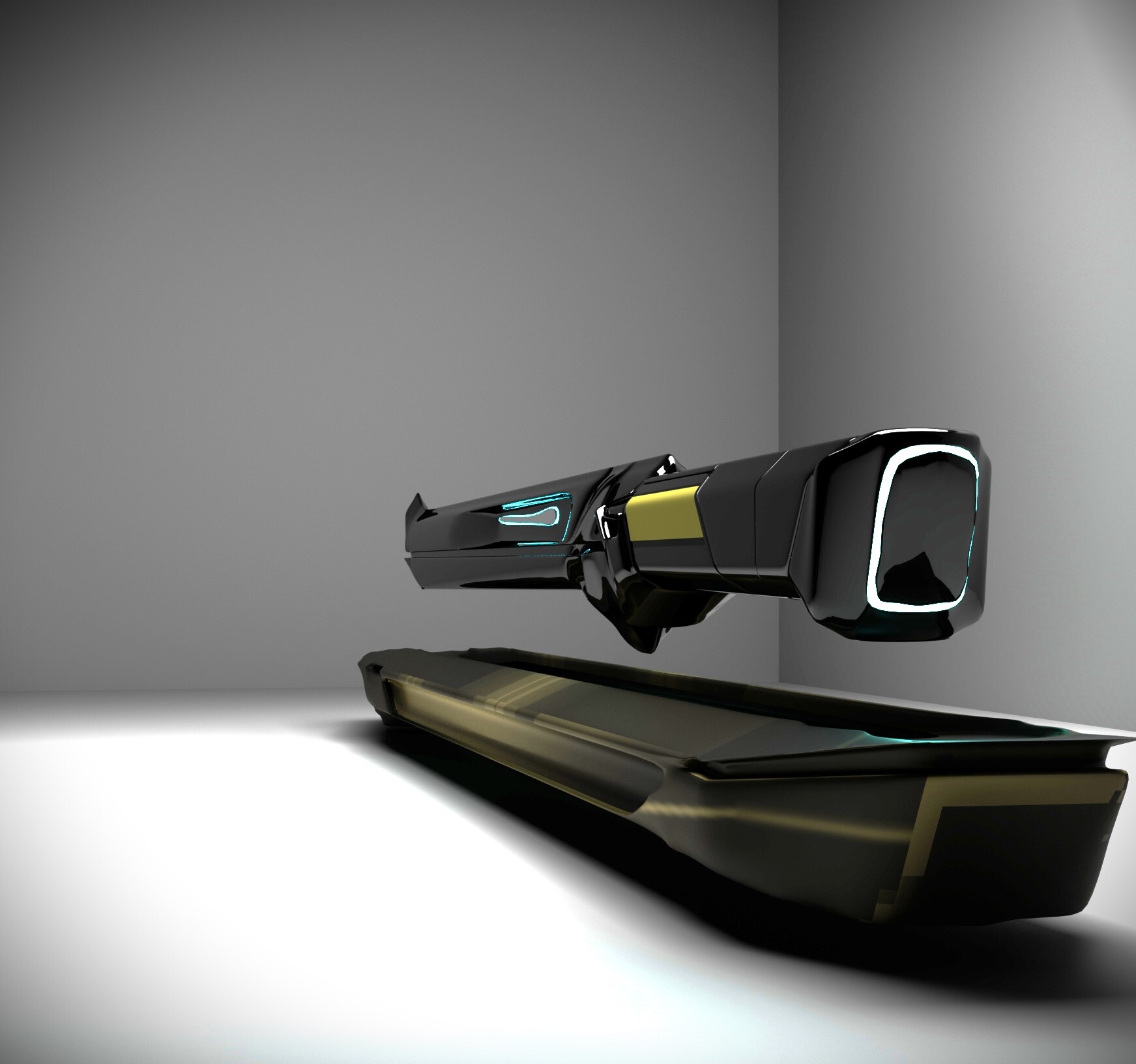 ArtStation - Cyberpunk Stylish Sword with lights, texture etc...