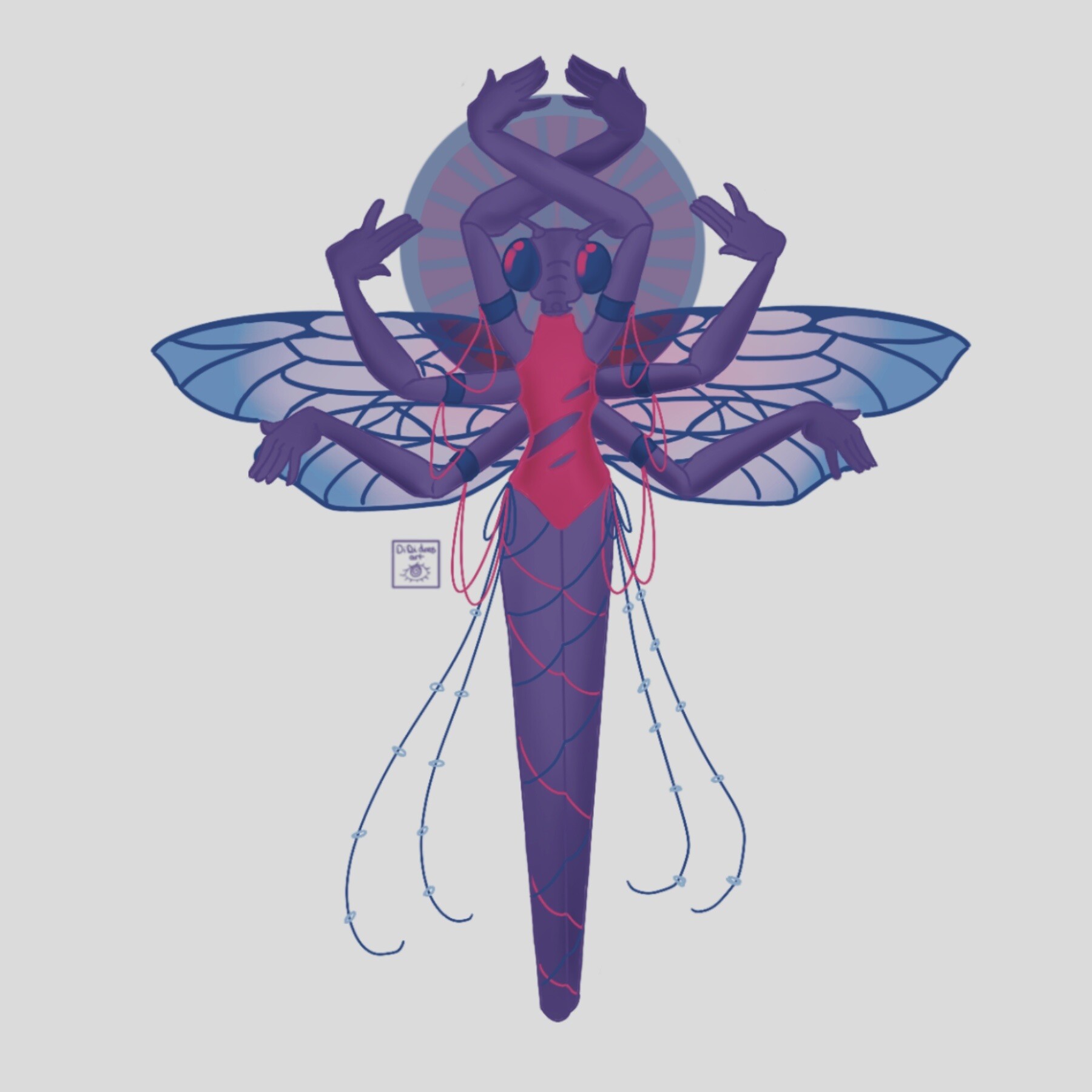 ArtStation - 3rd of the pride bugs : the bi dragonfly
