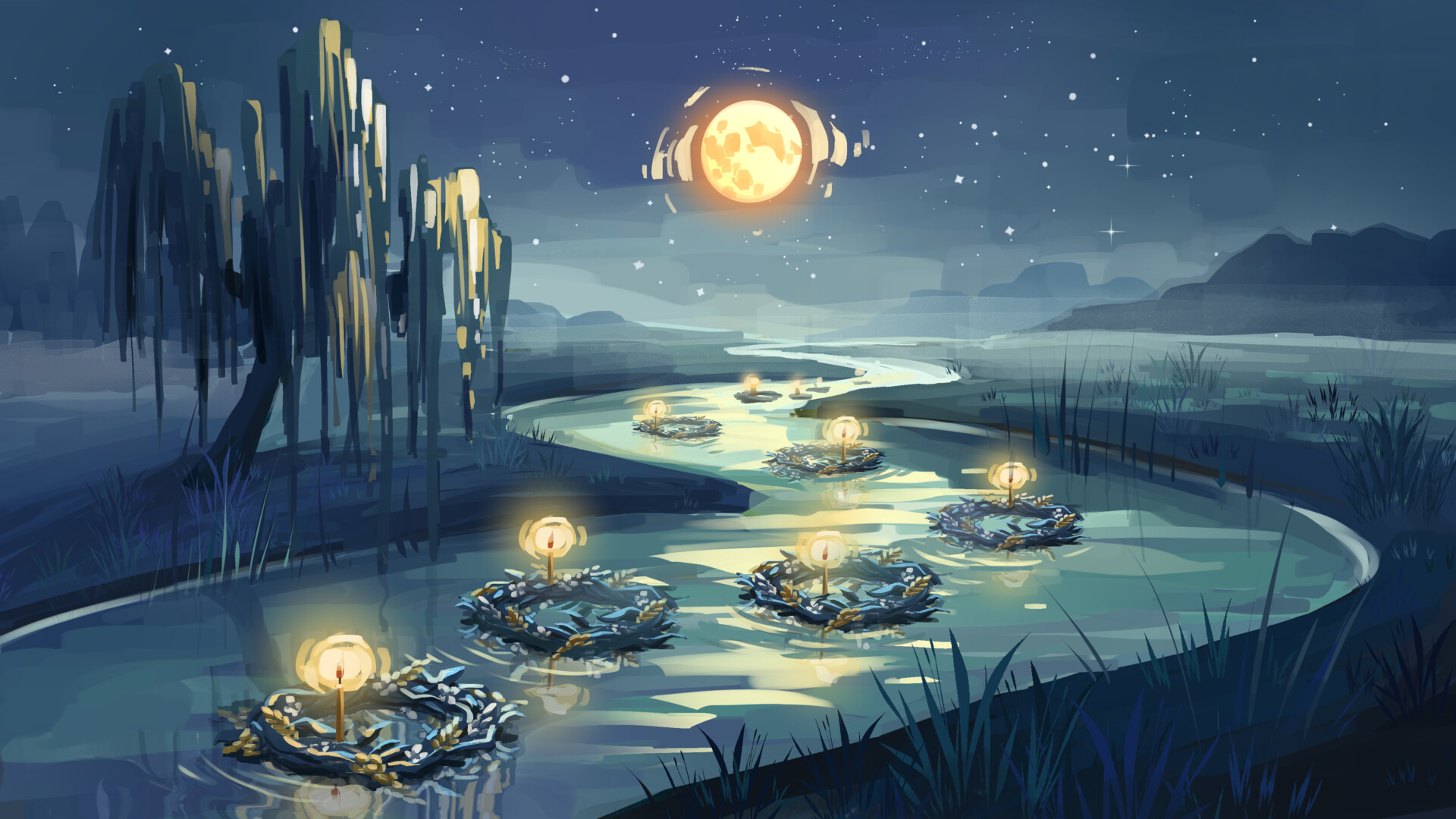 ArtStation - River and flower crowns