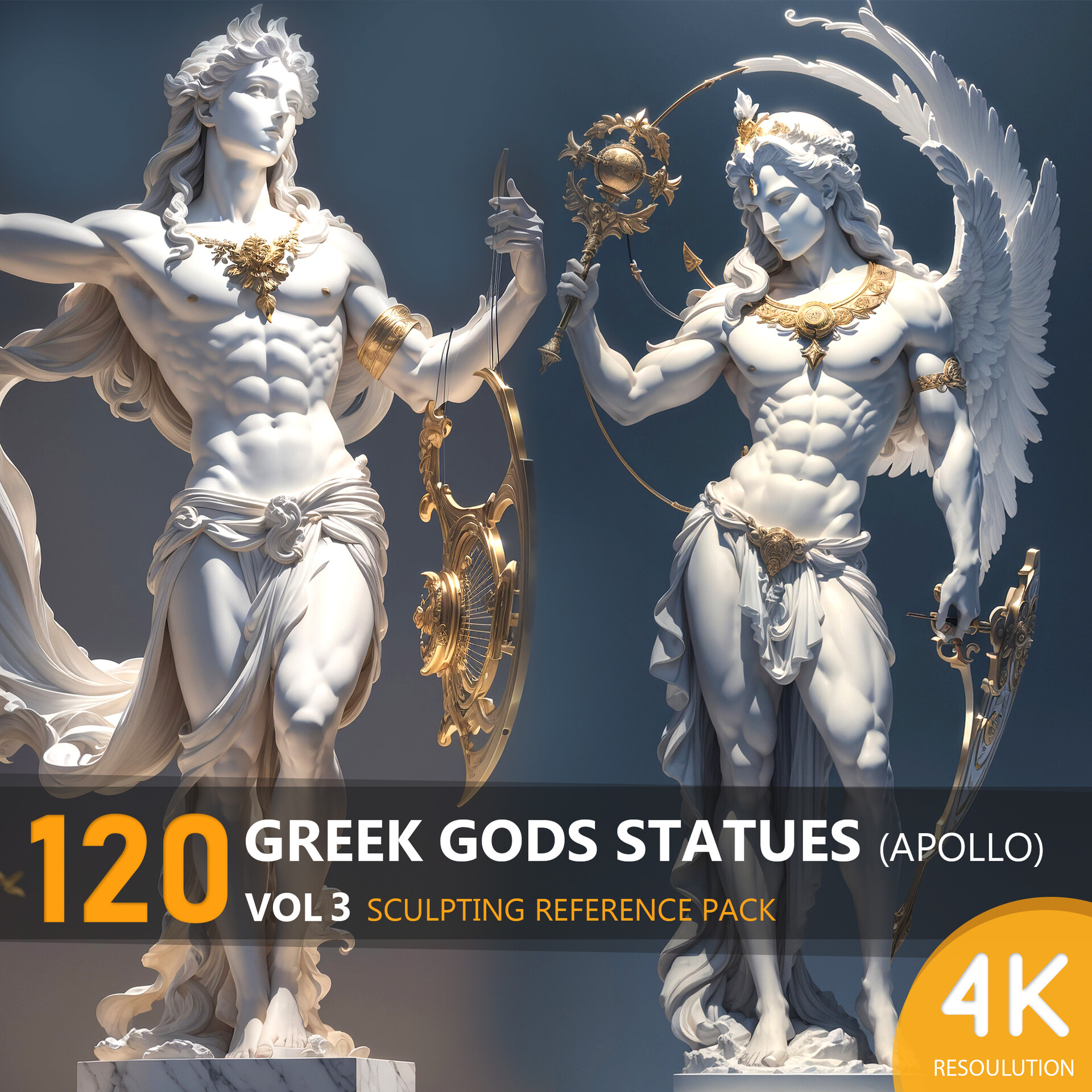 ArtStation - Greek Gods statues (Apollo)Vol3-(God Of music & art) -4K ...