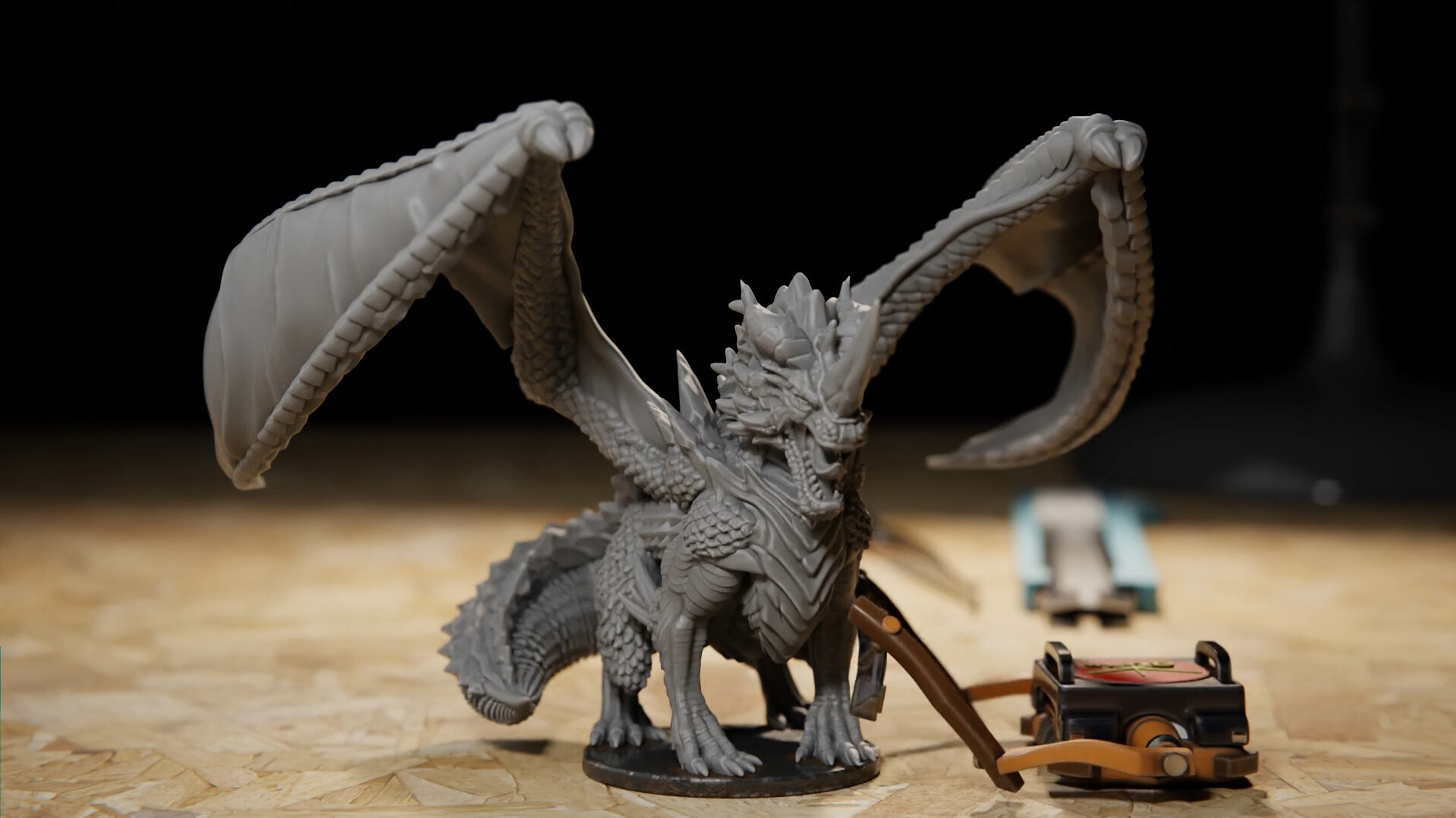 ArtStation - DND Blue dragon for 3d print commission result