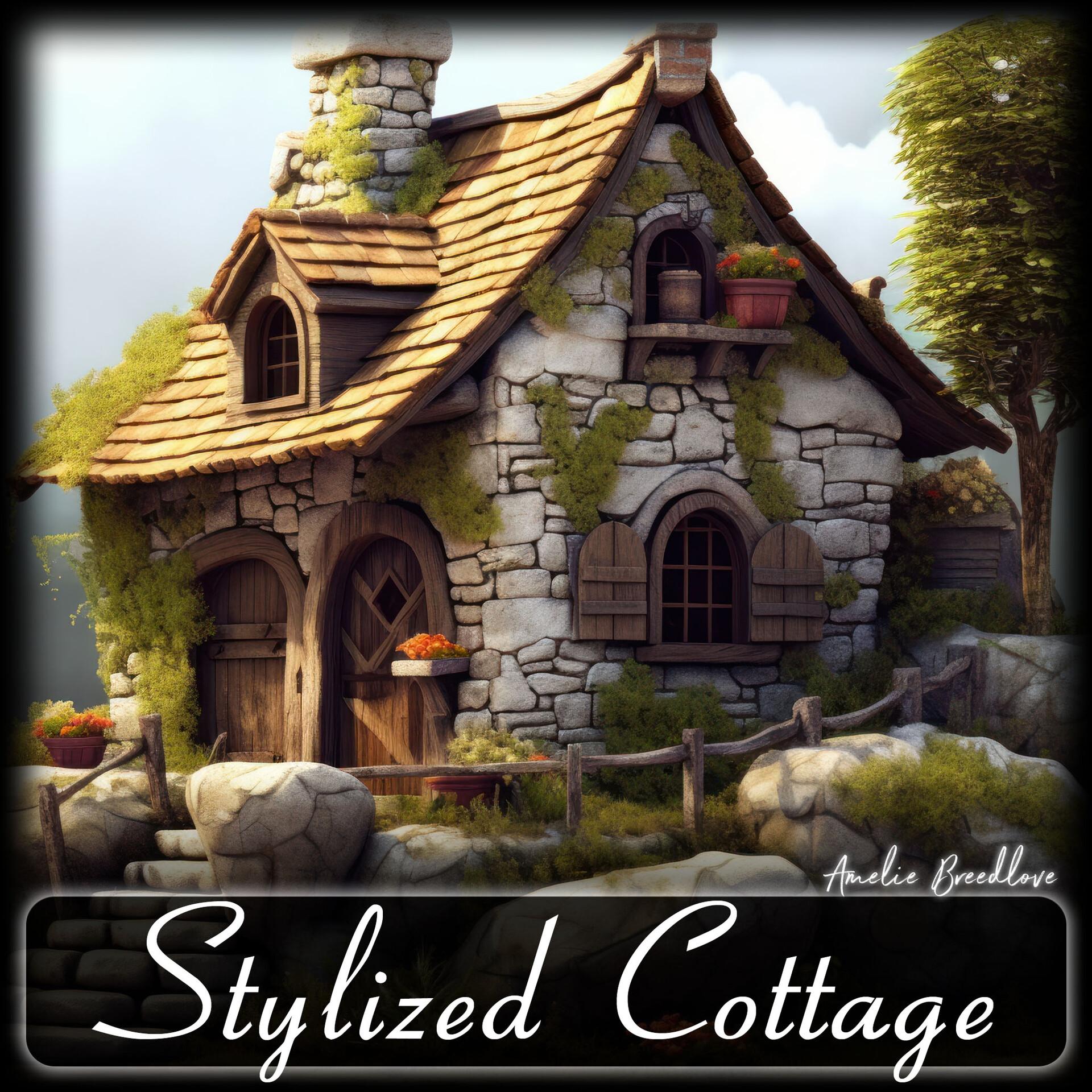 ArtStation - 210 Stylized Cottage Reference Pack | 4K | v.1