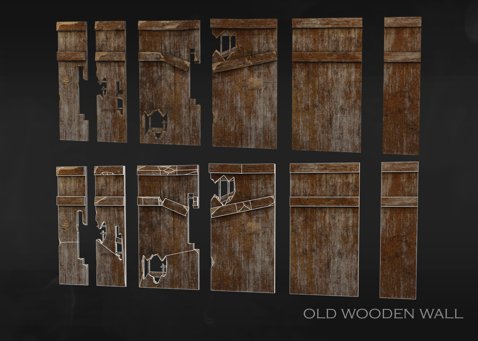 ArtStation - old wooden wall