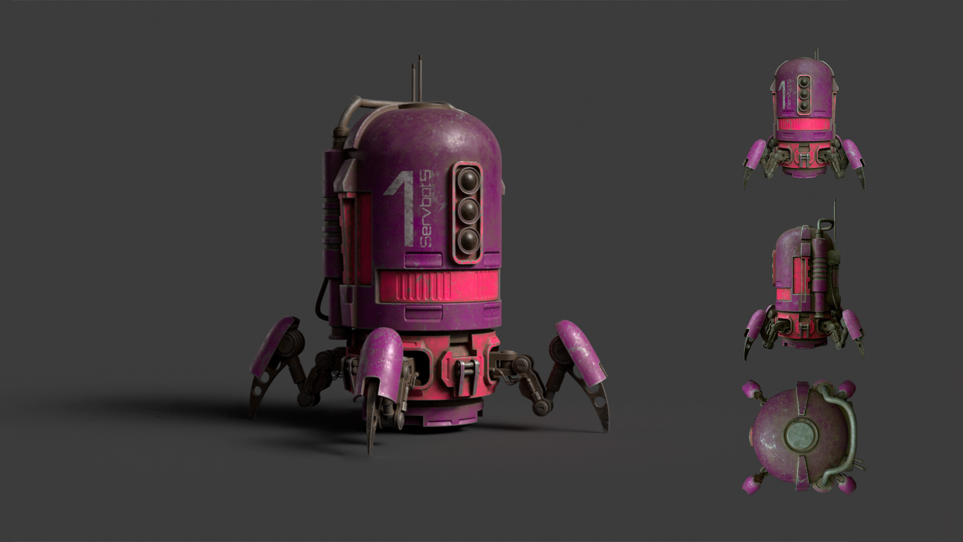 ArtStation - 3D Texturing in Substance - Spiderbot