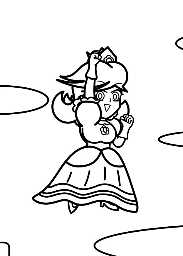 daisy mario bros coloring pages