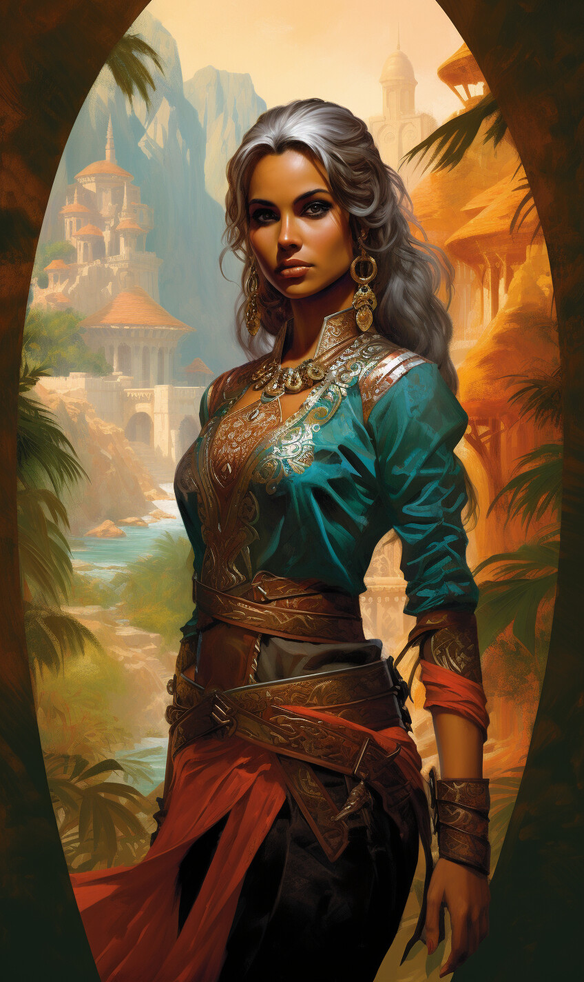 Midjourney Rando - gorgeous leggy elf female mage