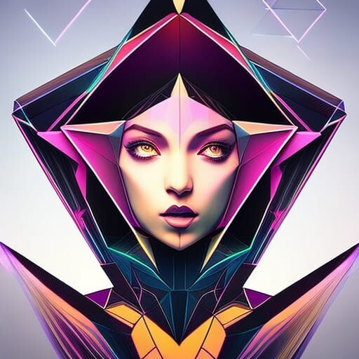 ArtStation - geometric art portrait