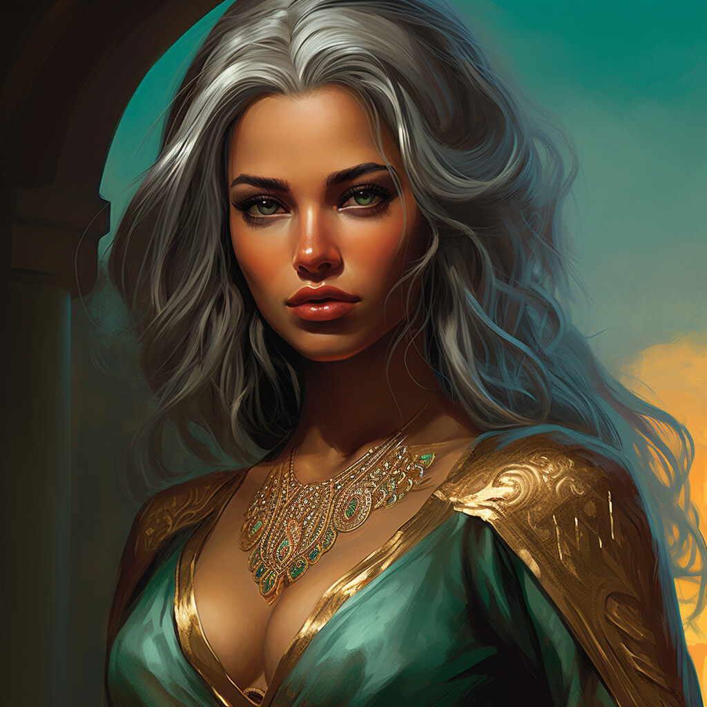 Midjourney Rando - gorgeous leggy elf female mage