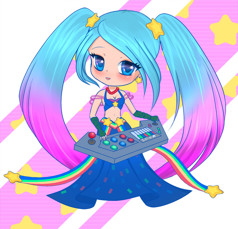 ArtStation - Arcade Sona Chibi Fanart