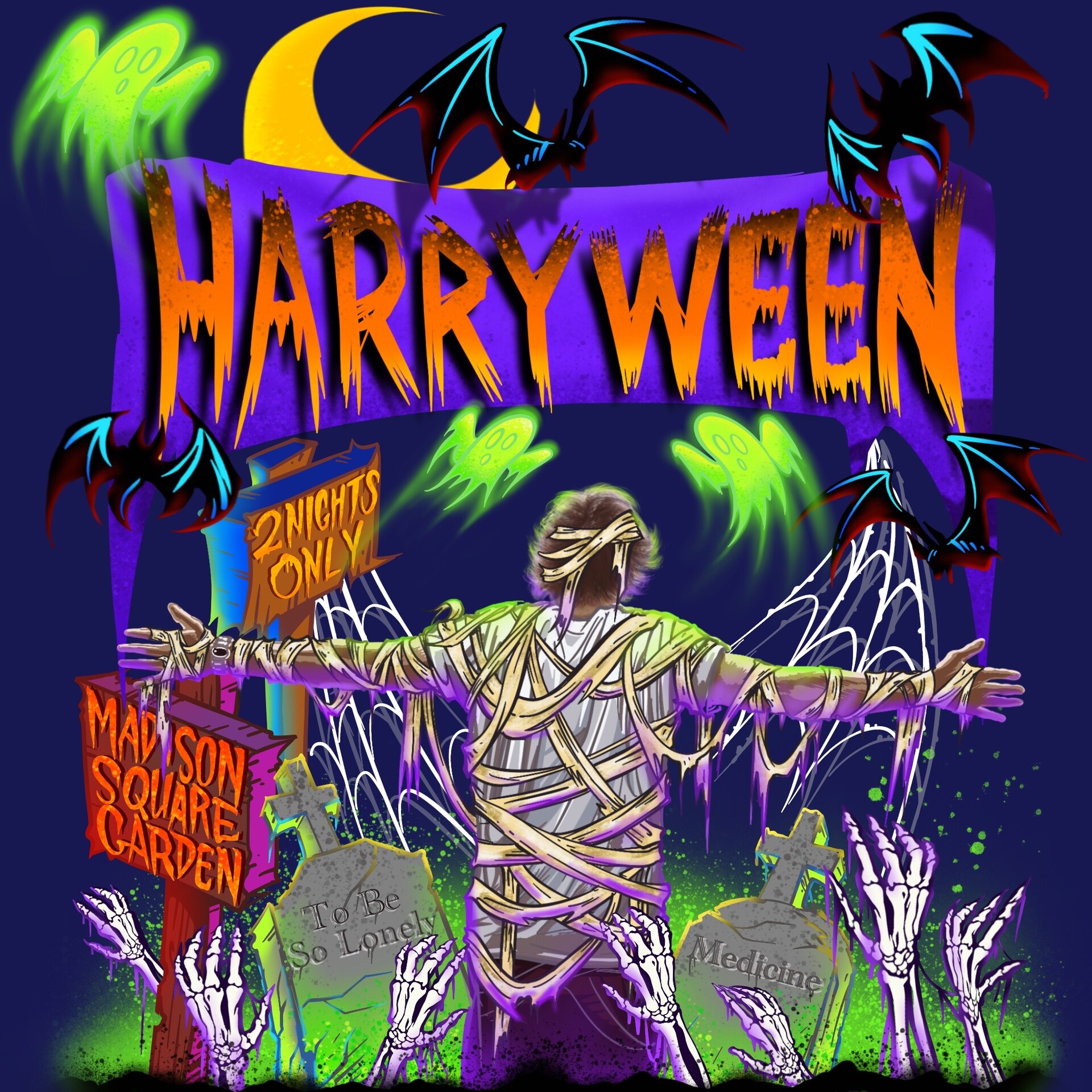 ArtStation - Harry Ween Concert Illustration, 2021