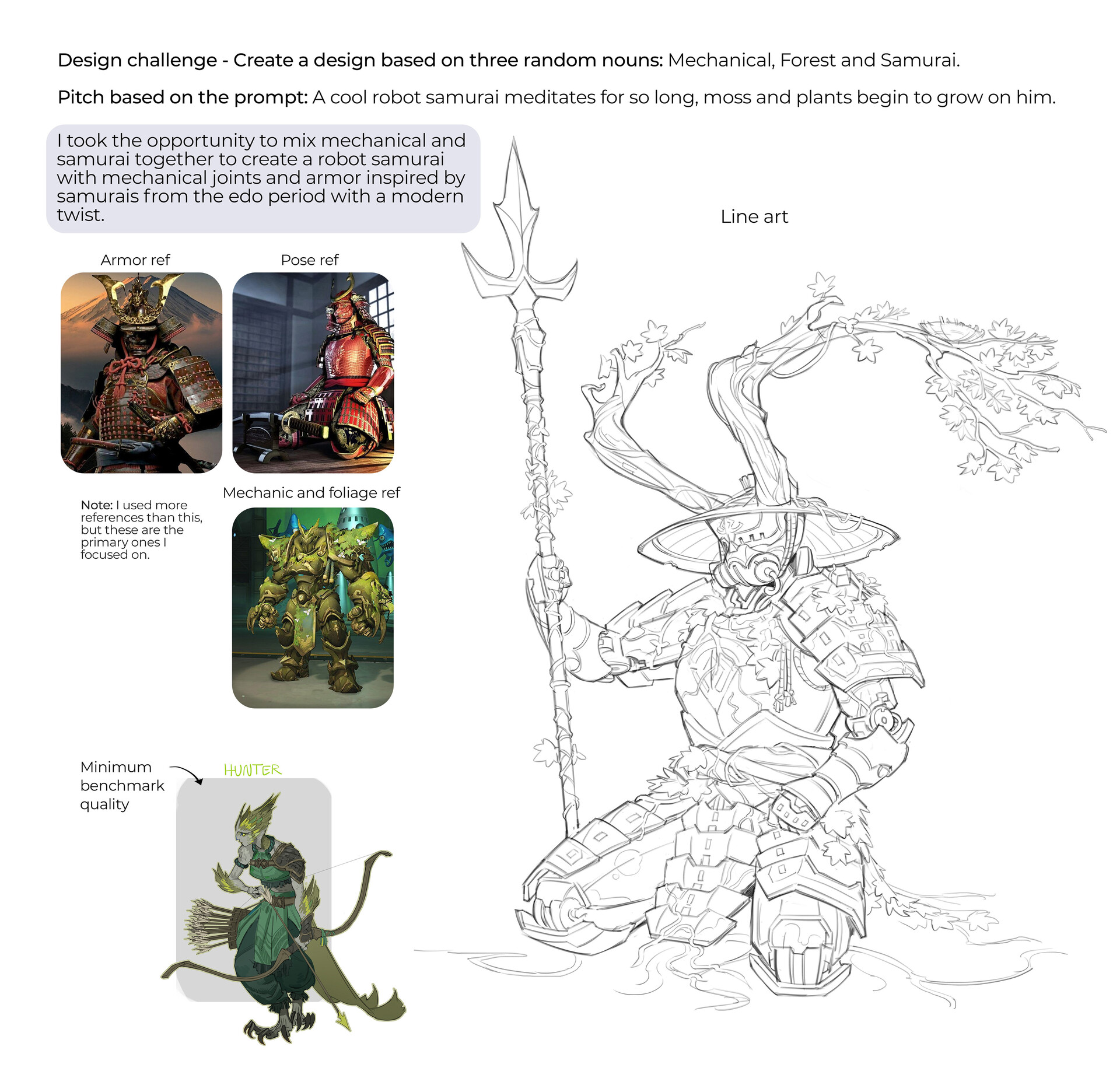 Mathias Osland - Design Challenge - Mechanical, Forest, Samurai