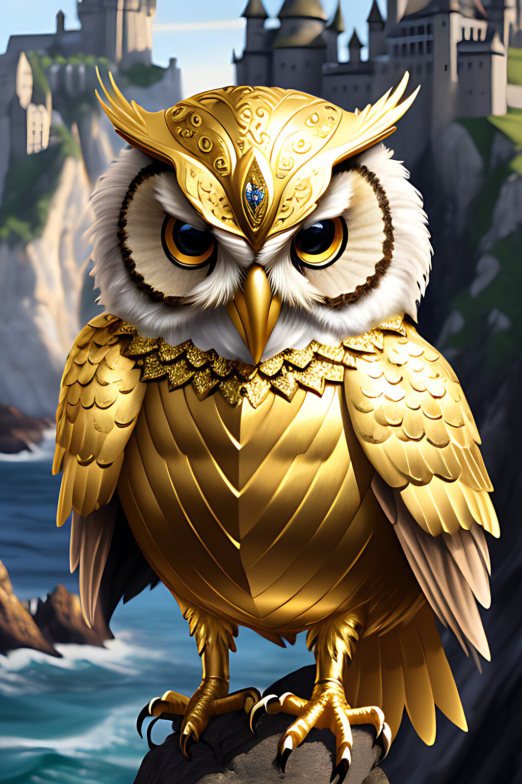 ArtStation - RPG 4 of The Golden Owl - A Symbol of Nocturnal Wisdom