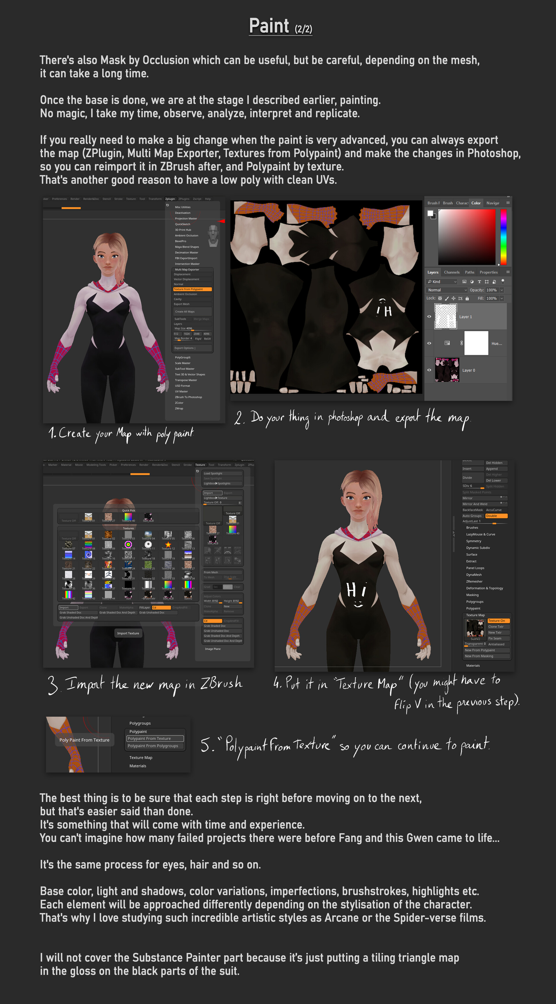 Clement Neca - Character Artist - Professional Portfolio - Gwen Breakdown