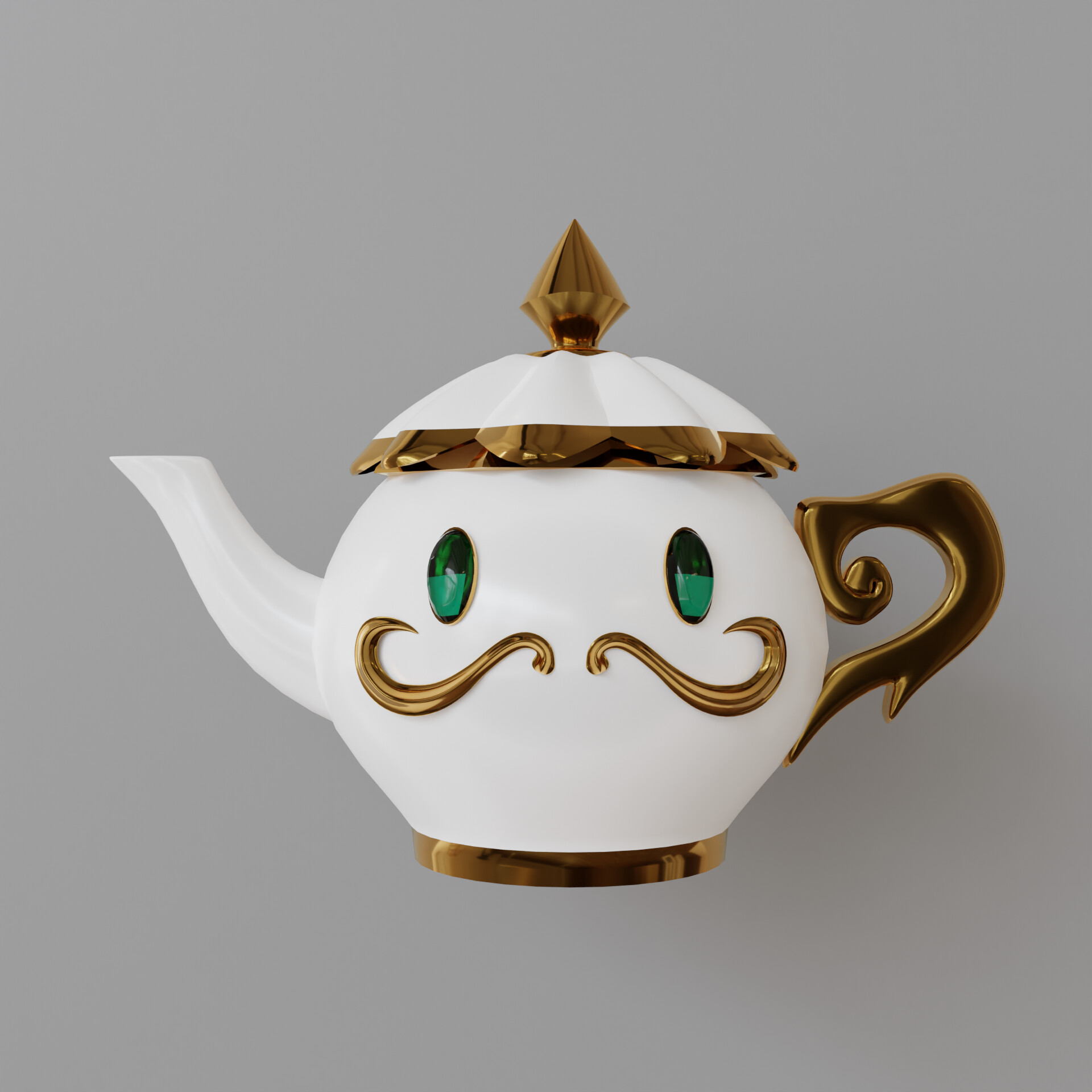 ArtStation - Cafe Cutie Bard's head from League of Legends as a teapot
