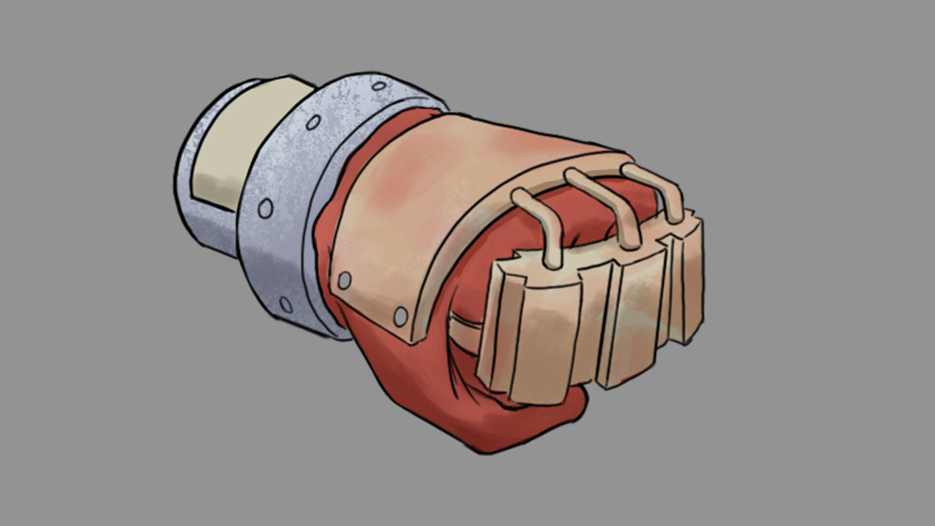 ArtStation - Videogame Project "Tinker Tower" - Weapons (Spring gaunlet)